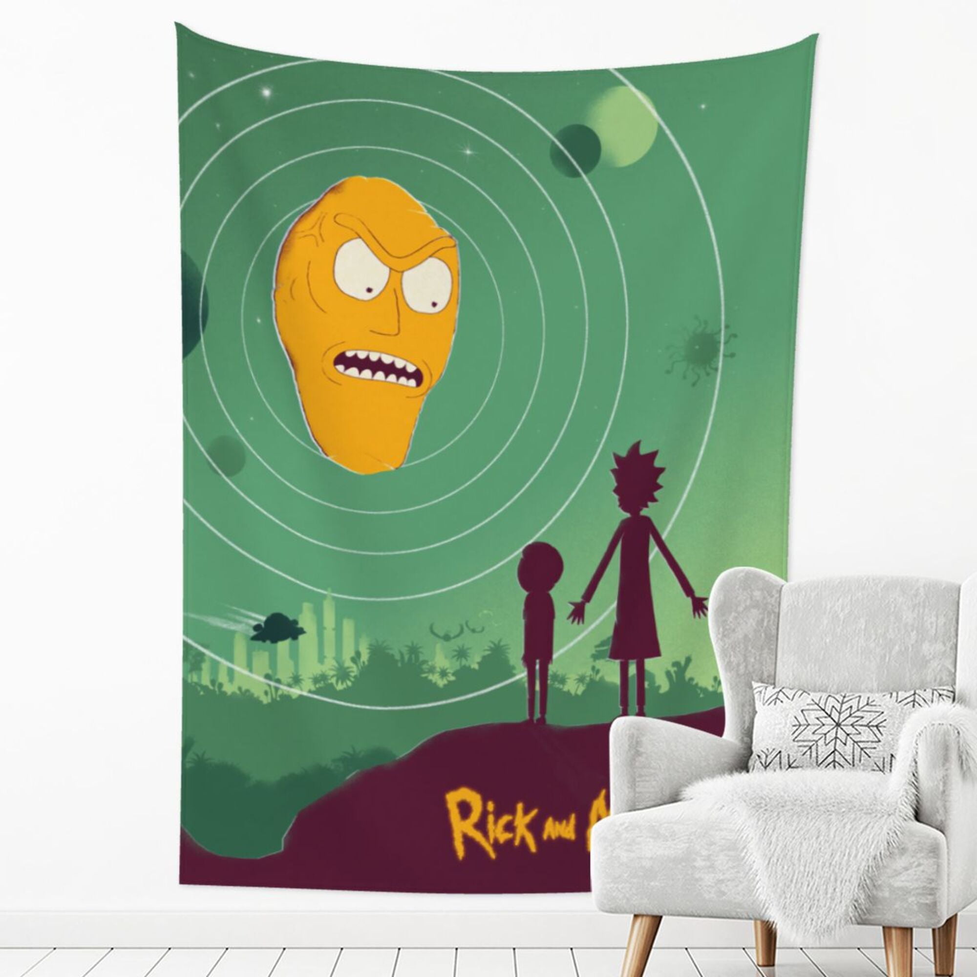 Rick and Morty Tapestry Aesthetic Cute Room Decor Tapestry Birthday ...