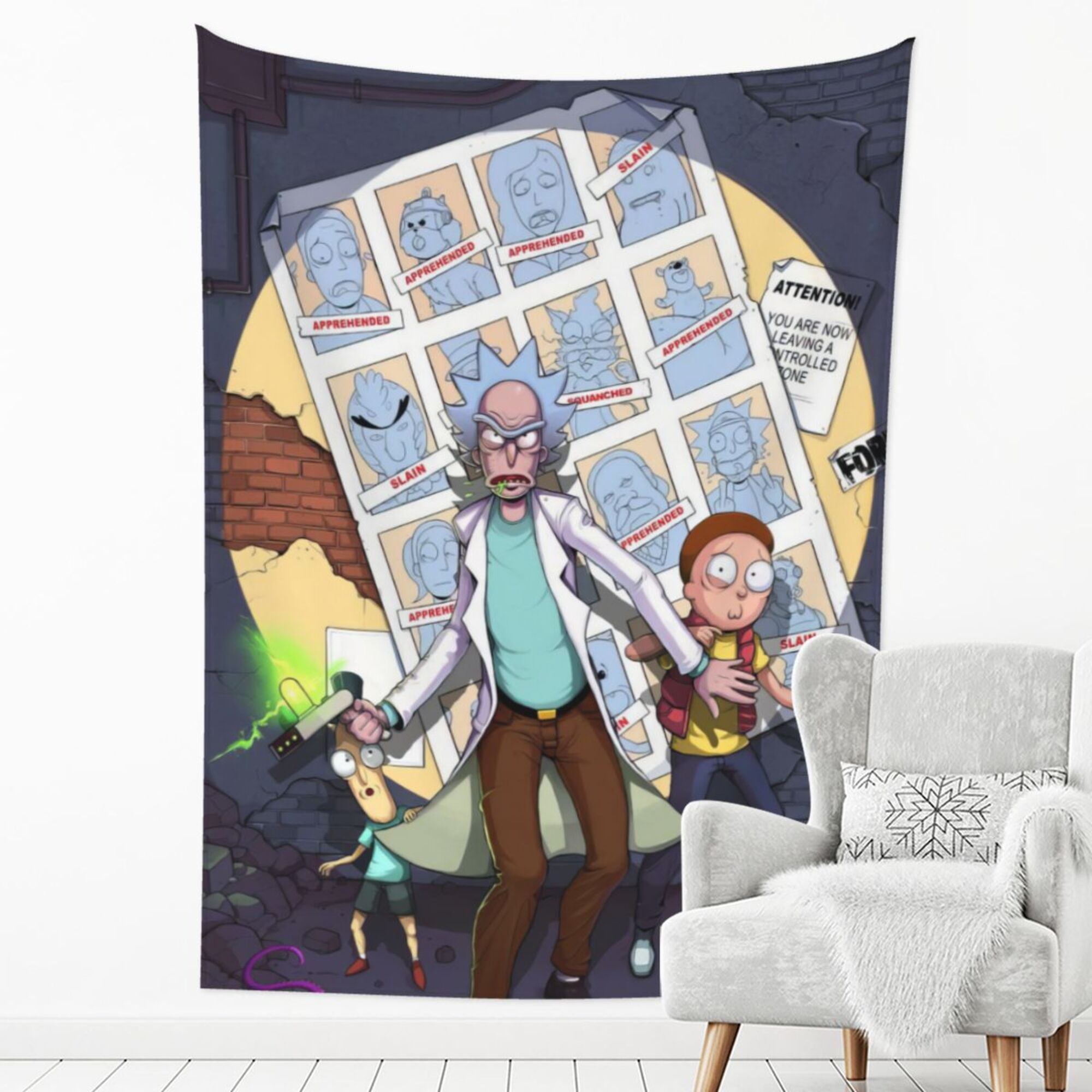 Rick and Morty Tapestry Aesthetic Cute Room Decor Tapestry Birthday ...