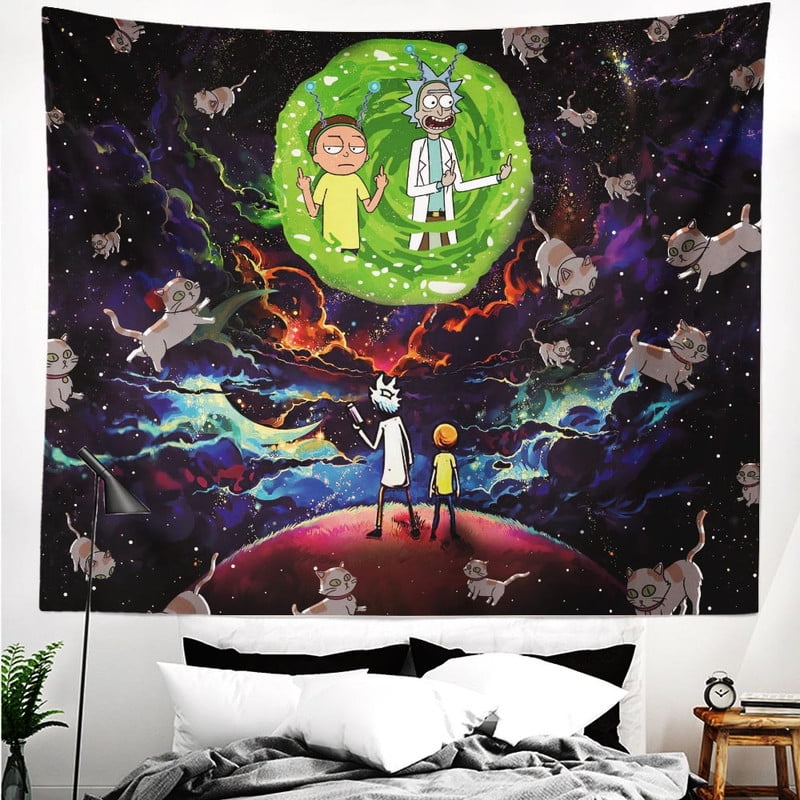 Rick and Morty Tapestry Backdrop Background Poster Gift for Bedroom ...