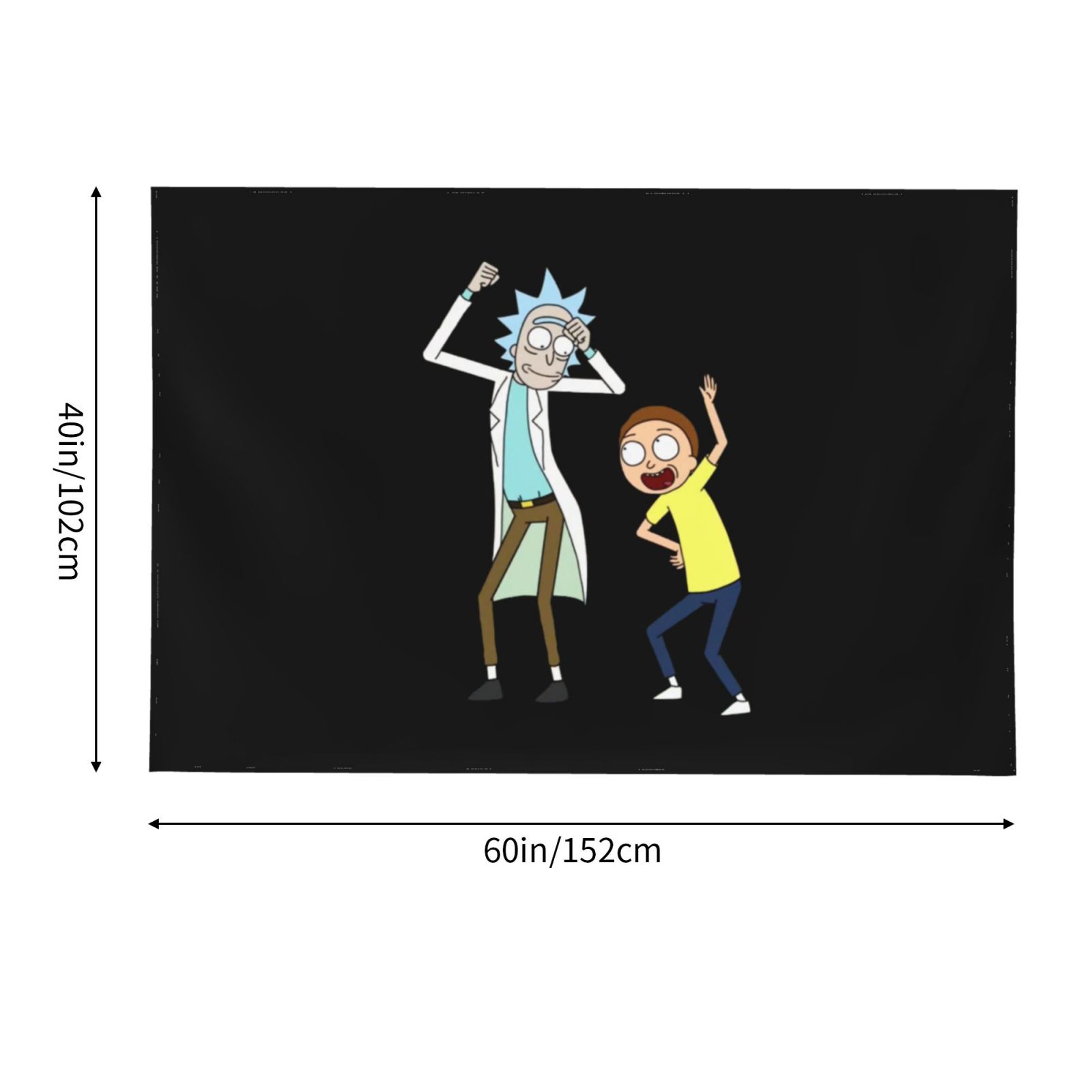 Rick and Morty Tapestry Poster – Vibrant Art Wall Hanging for Bedroom ...