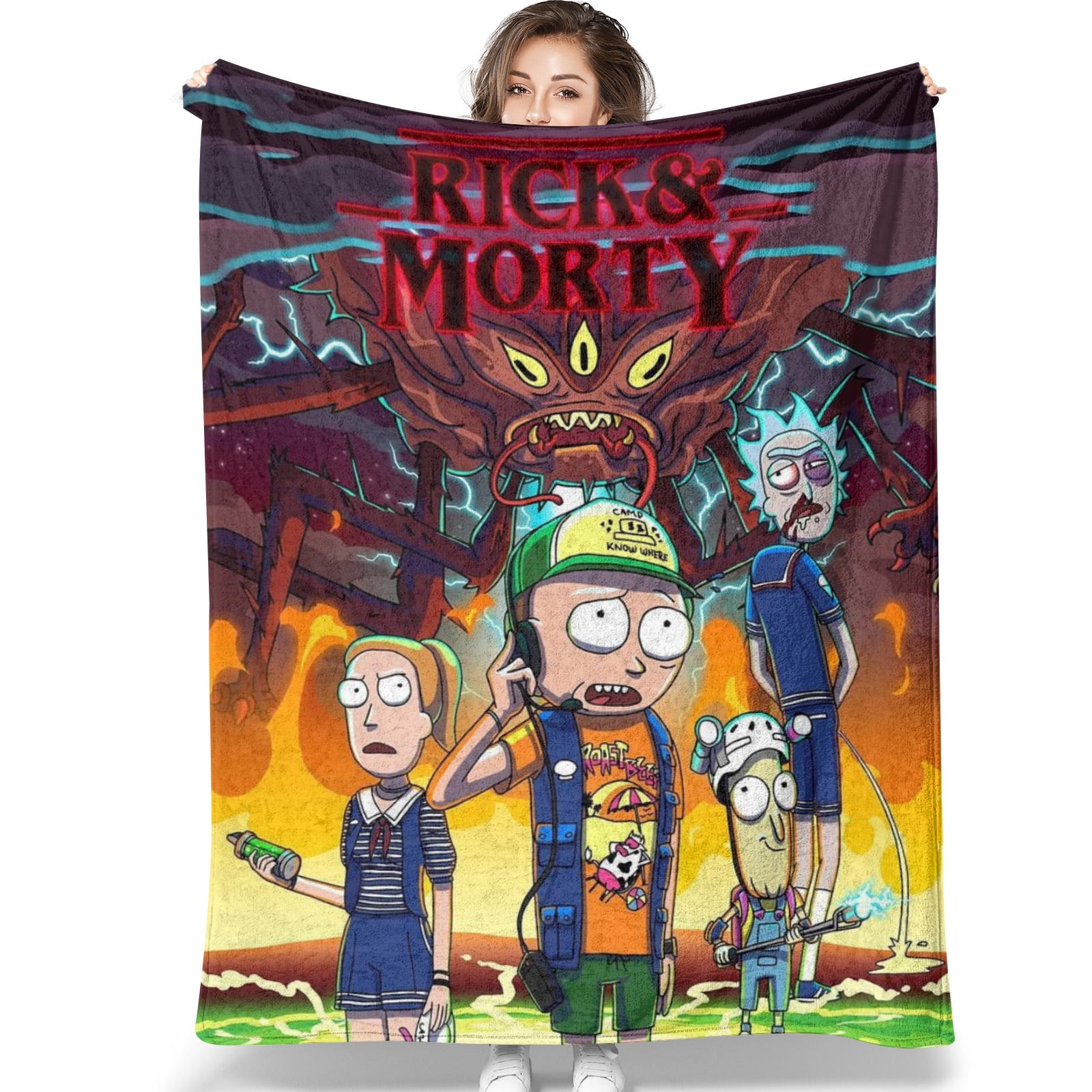 Rick and Morty Tribute Ultra-Soft Blanket – Cozy Comfort for Sofa, Bed ...