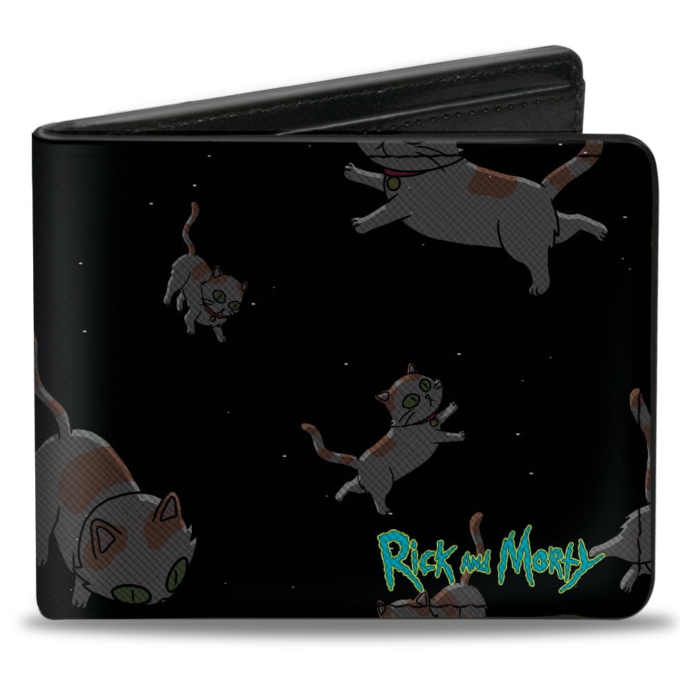 Rick and Morty Wallet, Bifold, Rick and Morty Cats in Space Scattered ...