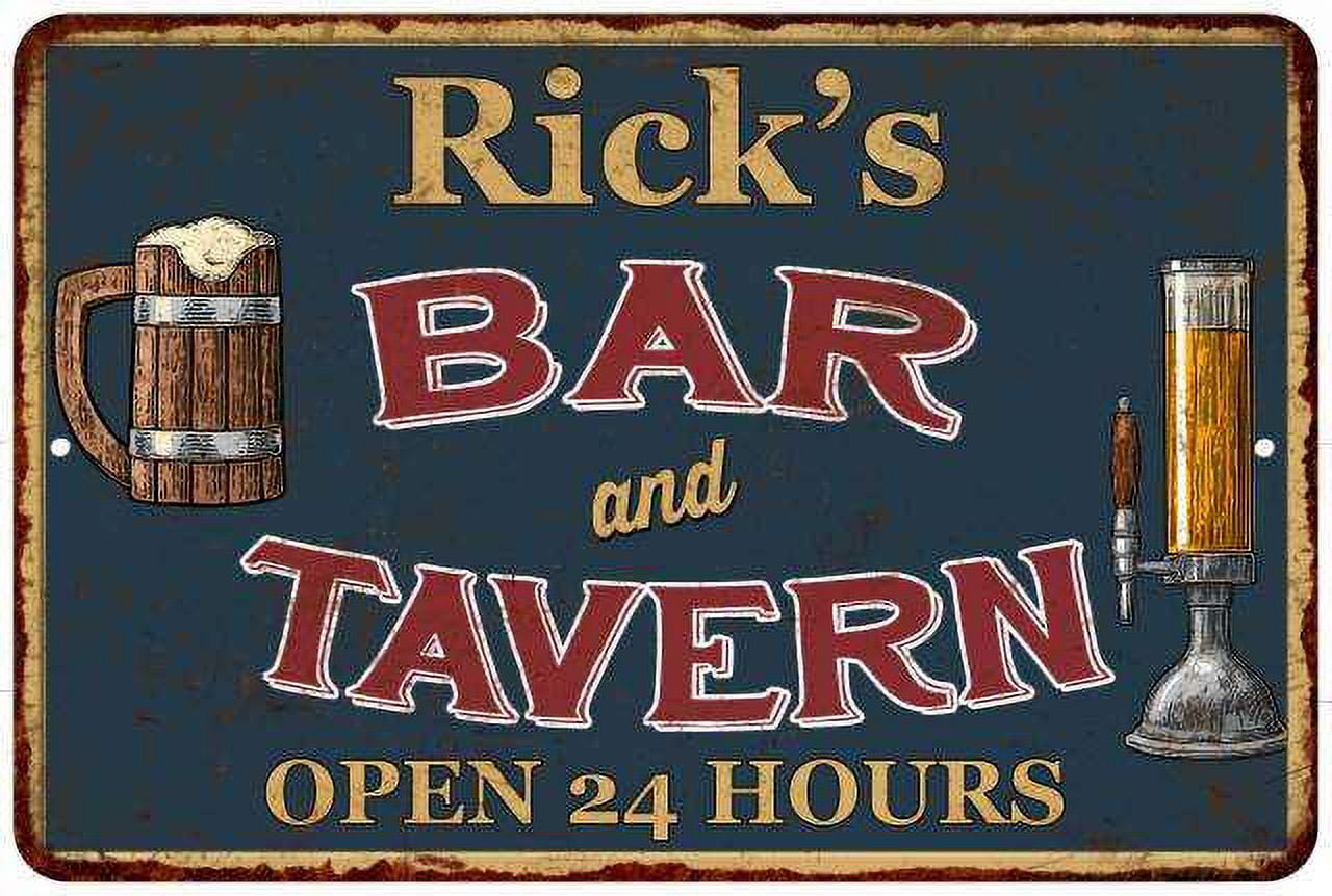 Rick's Green Bar & Tavern Rustic Sign 8 x 12 High Gloss Metal ...