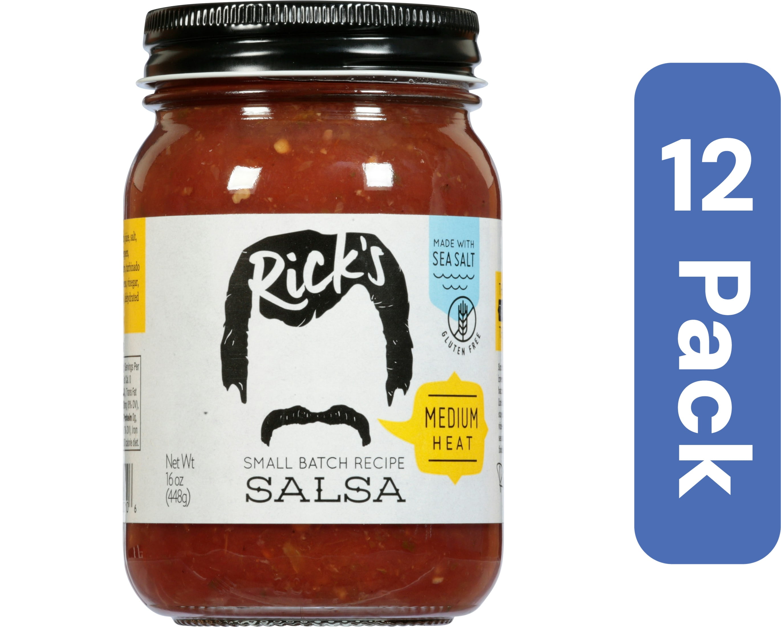 Rick's Salsa Medium Small Batch Recipe 15.5 oz (Pack of 12) - Walmart.com
