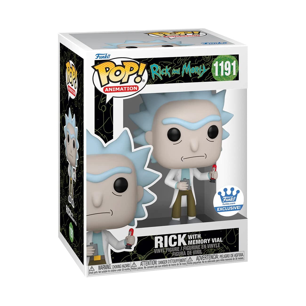 Funko POP Animation Rick and Morty Rick with Memory Vial 1191 Vinyl ...