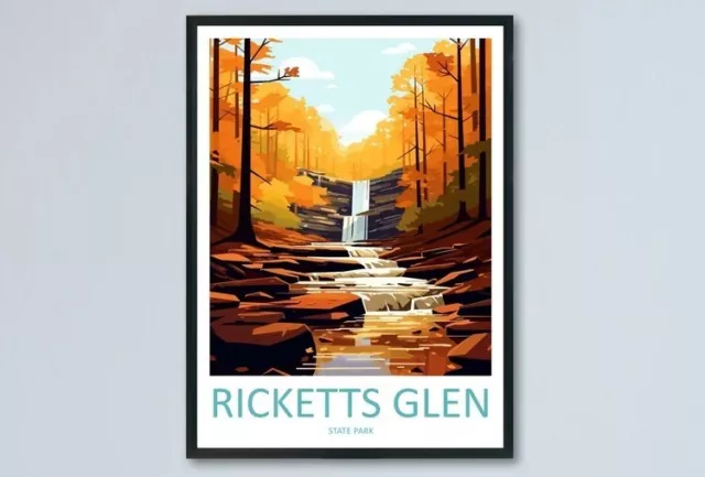 Ricketts Glen State Park Travel Print Wall Art Ricketts Glen Wall ...