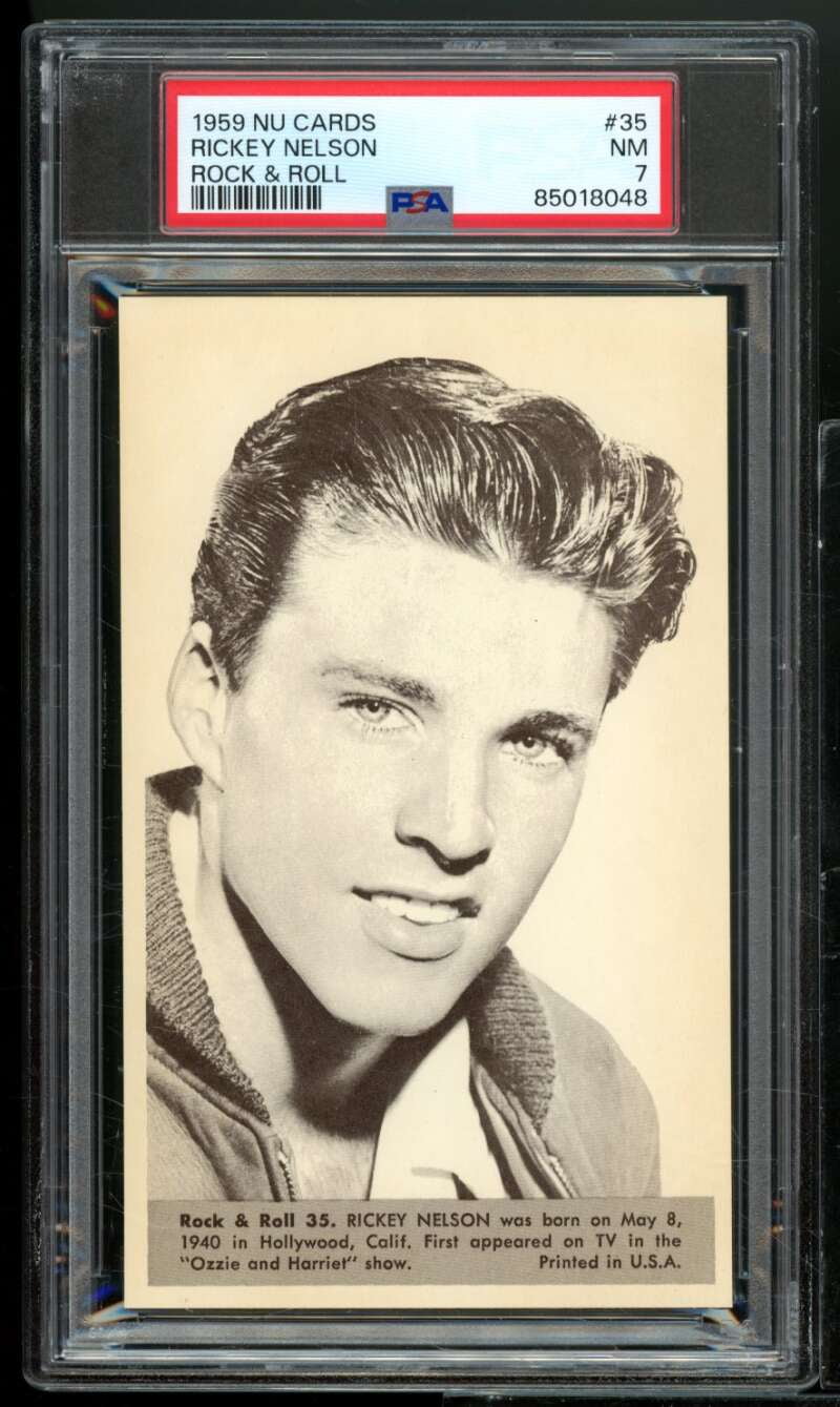 Rickey Nelson Card 1959 Nu Cards Rock Roll #35 PSA 7 - Walmart.com