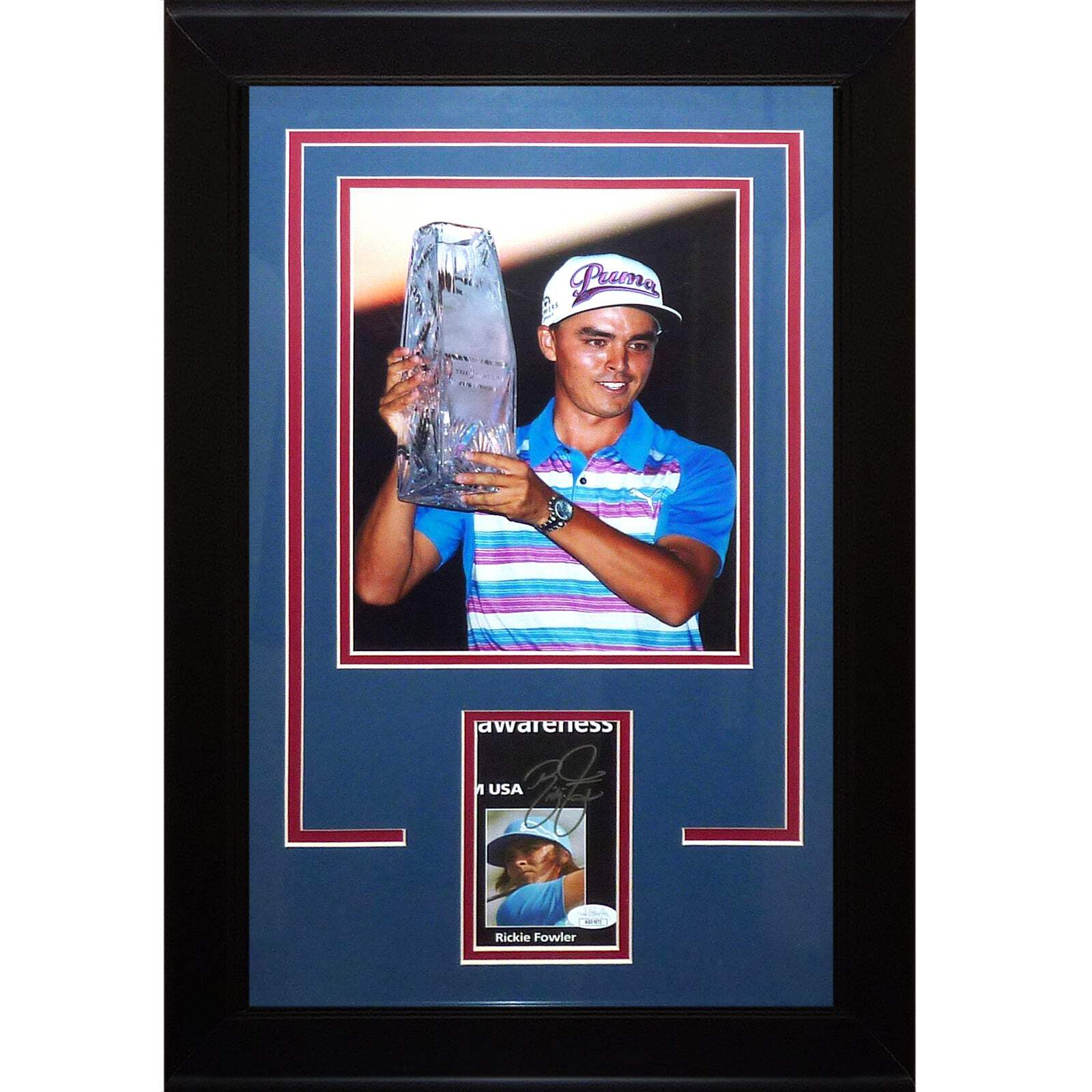 Rickie Fowler Autographed Golf (TPC Trophy) "Signature Series" Frame ...