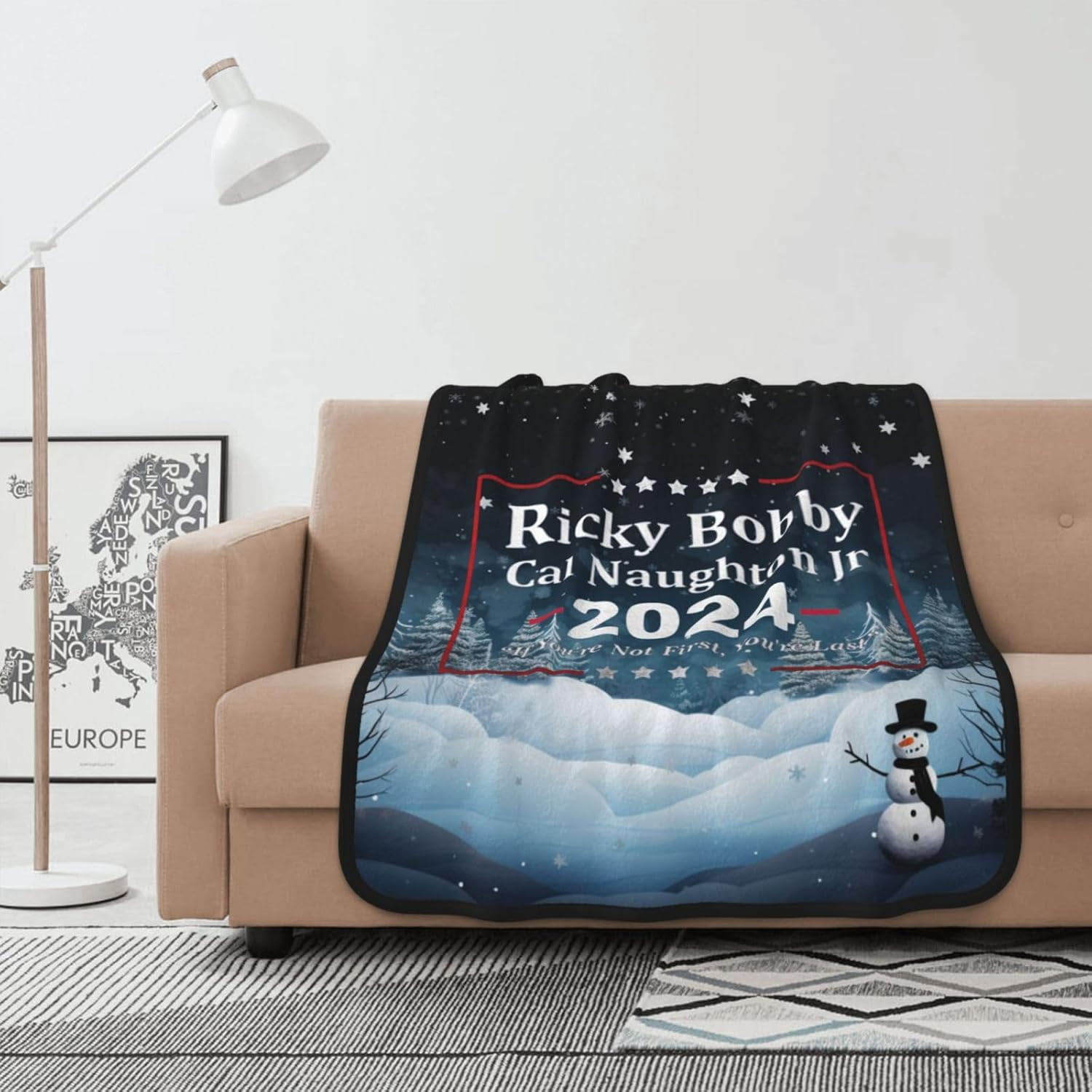 Ricky Bobby Cal Naughton Jr 2024 Election Double-Sided Blanket ...