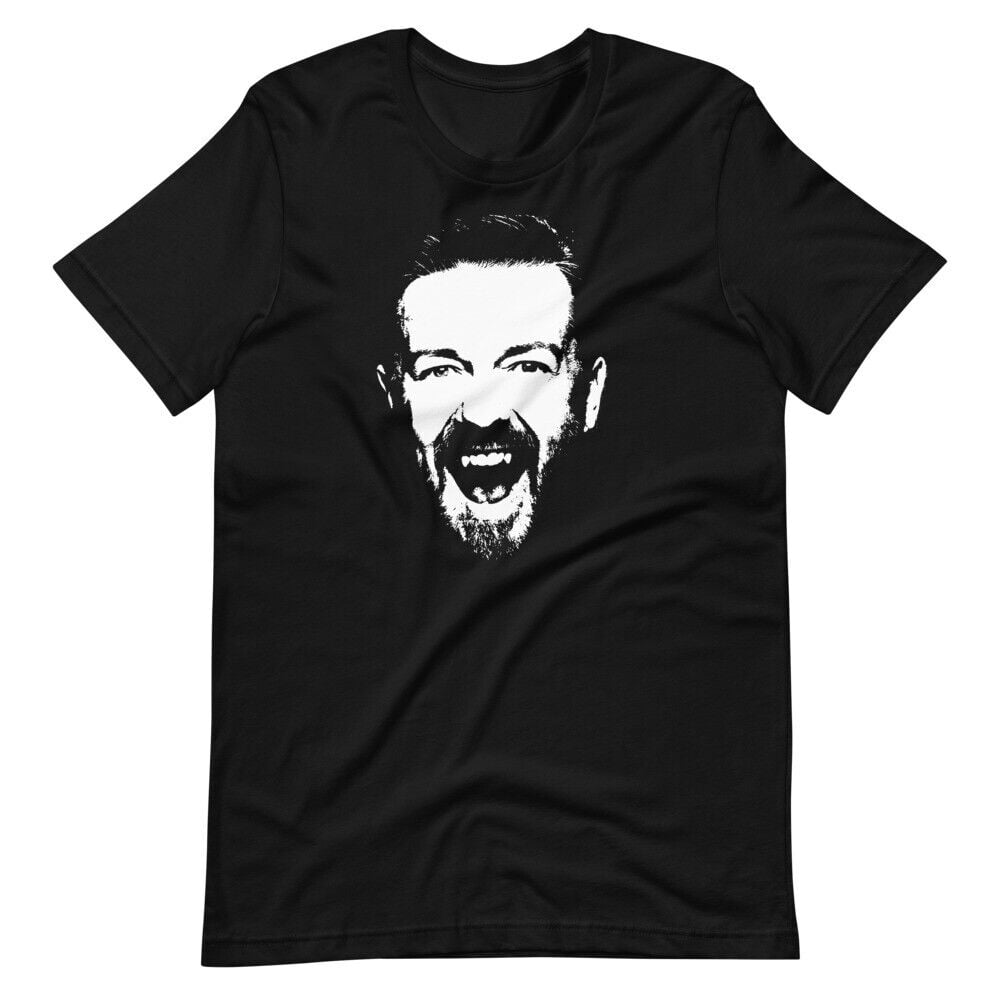 Ricky Gervais Fan Art Black Tee Short-Sleeve Unisex T-Shirt - Walmart.com