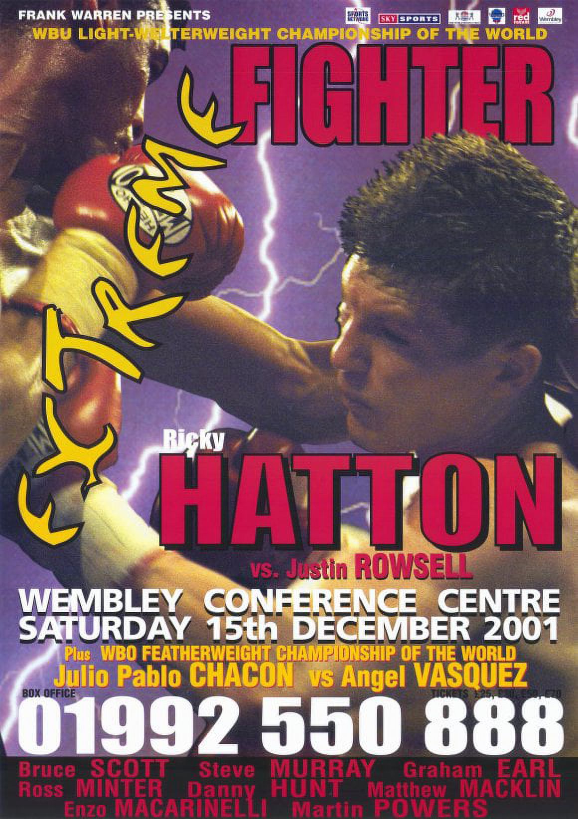 Ricky Hatton vs Justin Rowsell - movie POSTER (Style A) (11" x 17 ...