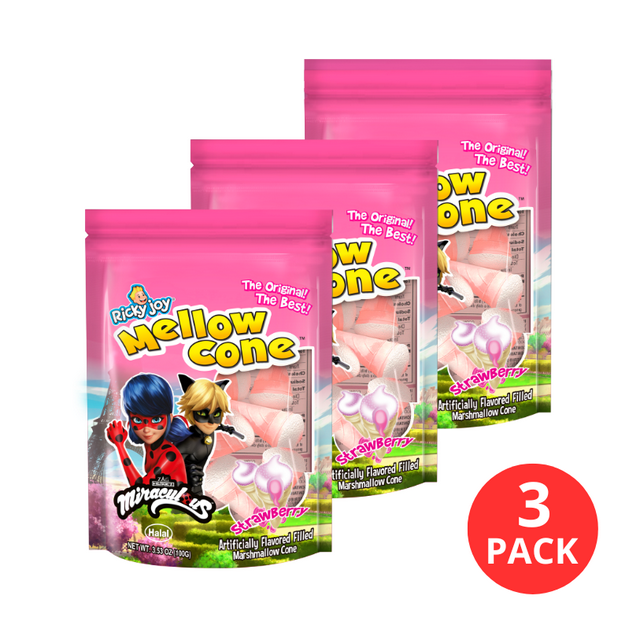Ricky Joy® MIRACULOUS™ Mellow Cone™ Strawberry Jelly Filled Marshmallow ...
