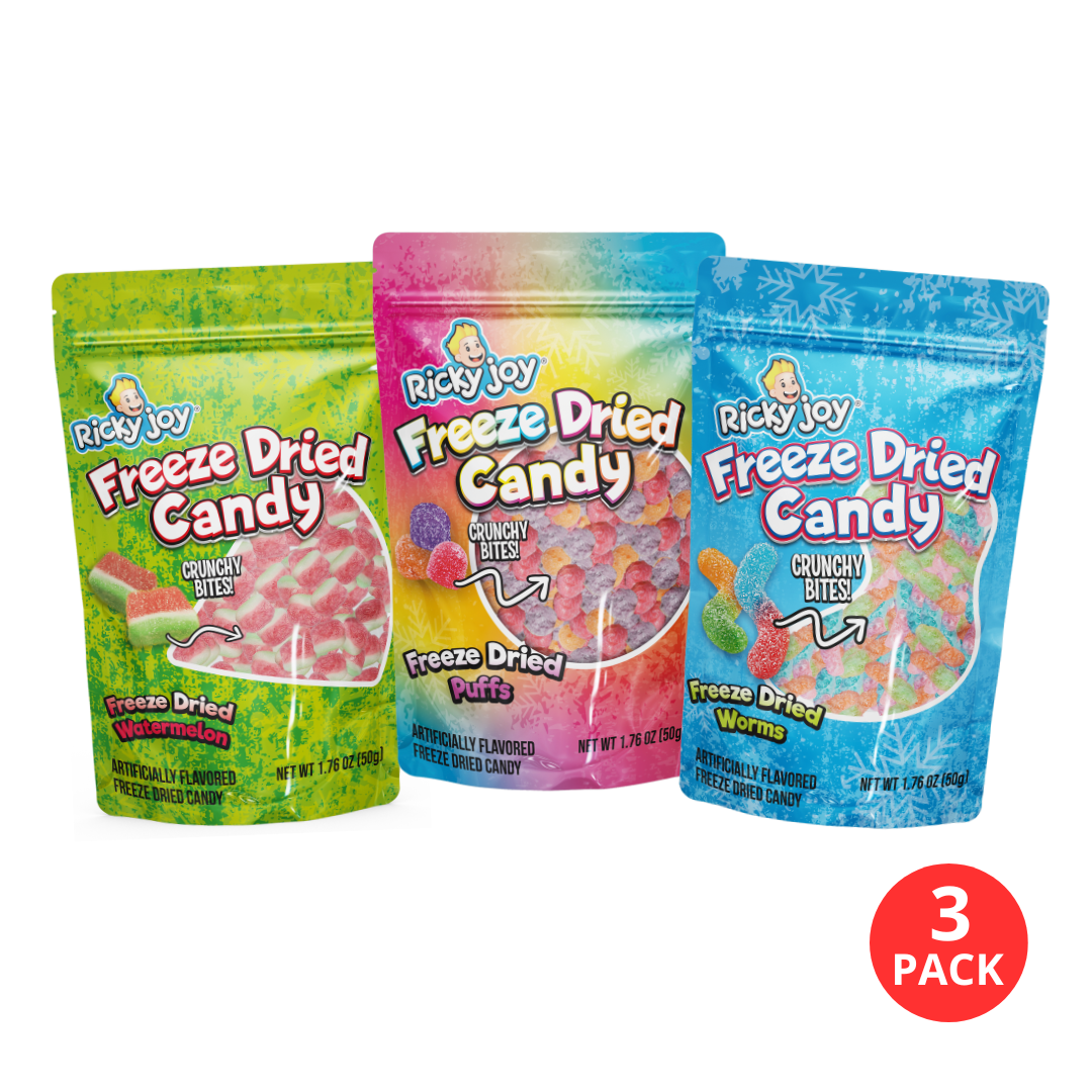 Ricky Joy® Freeze Dried™ Candy - Variety Pack - Freeze Dried Worms ...