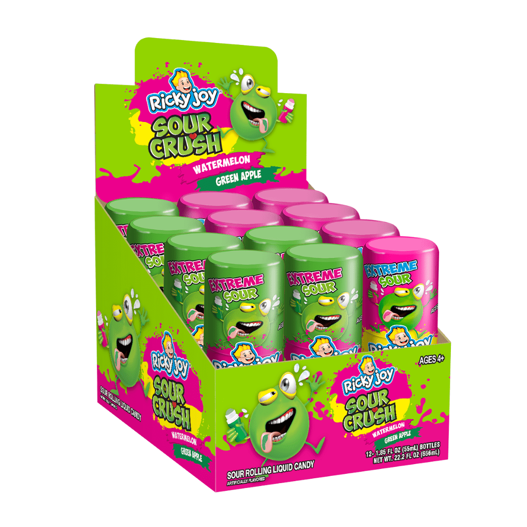 Ricky Joy Sour Crush Rolling Liquid Candy Green Apple & Watermelon ...