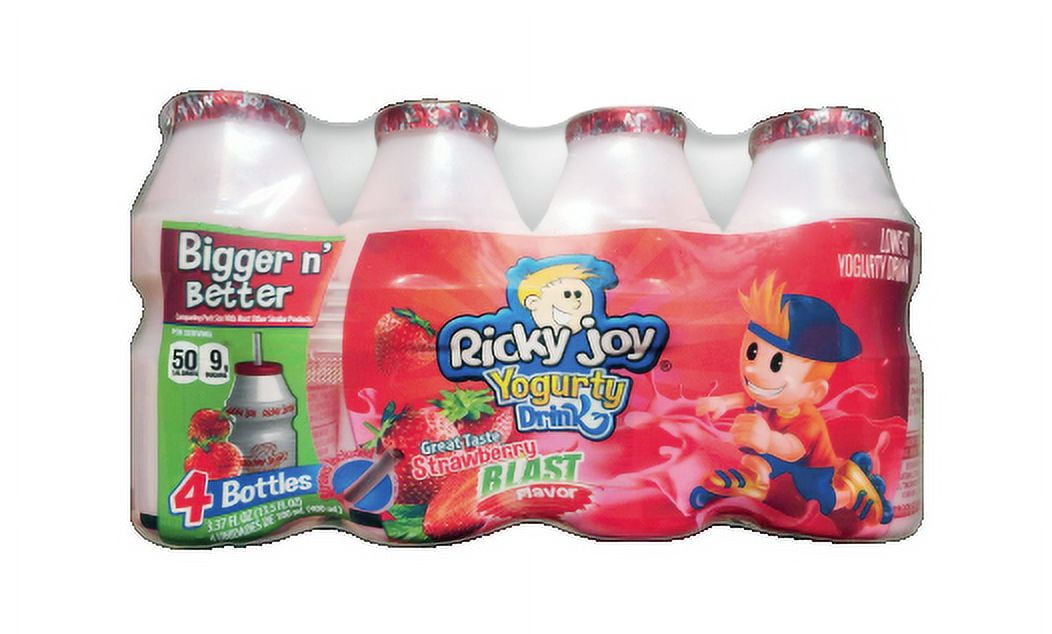 Ricky Joy® Yogurty Drink Strawberry Blast Flavor, 3.37 fl oz., 4 BTL ...