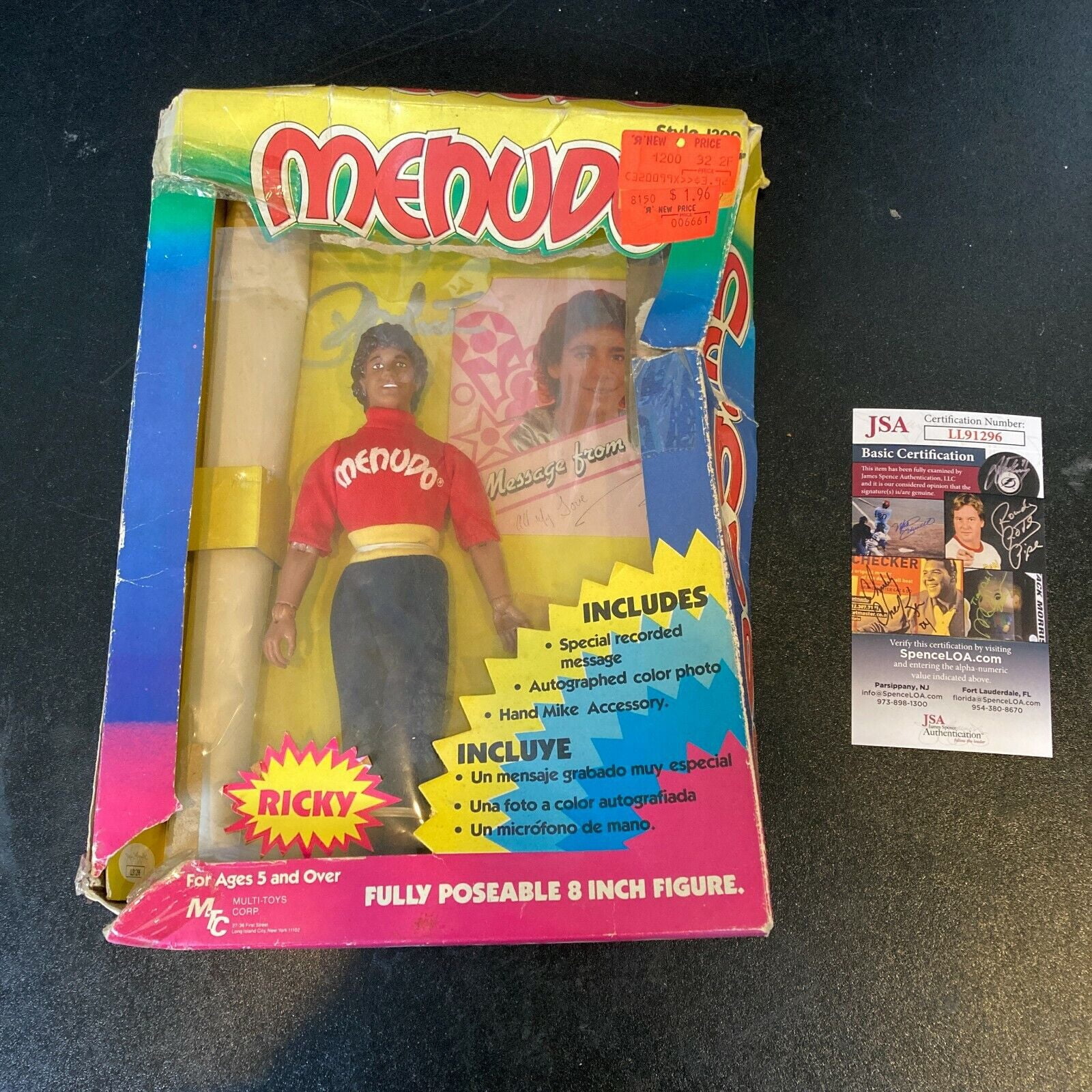 Ricky Martin Signed Vintage Menudo Action Figure Dolls With JSA COA ...