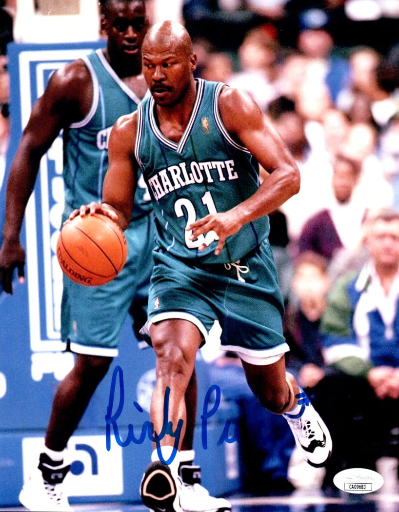 Ricky Pierce Signed Autographed 8X10 Photo Hornets Dribbling Action JSA ...