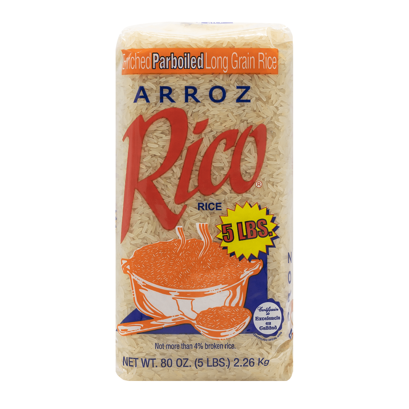 Rico Parboil Rice 4/5 Lbs - Walmart.com