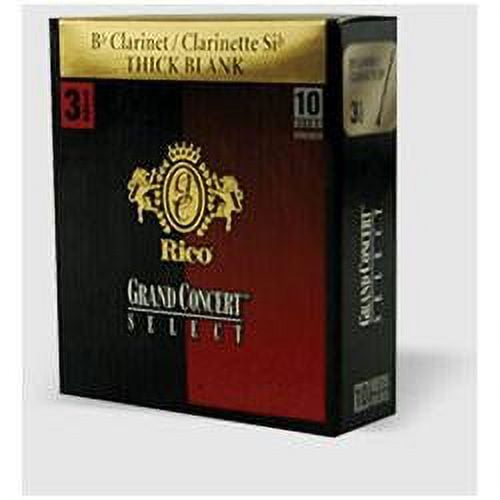 Rico Grand Concert Select Thick Blank Bb Clarinet Reeds, Filed ...