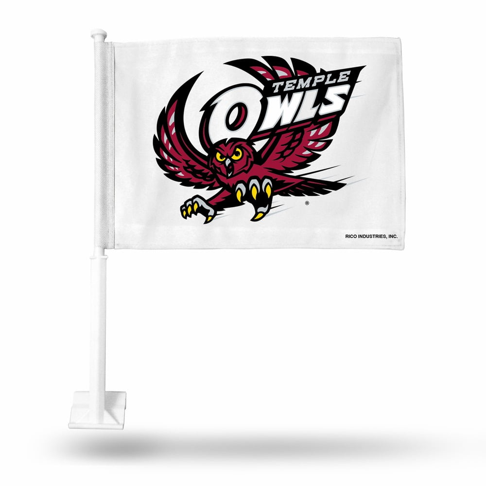 Rico Industries College Temple Owls Standard Double Sided Car Flag - 16 ...
