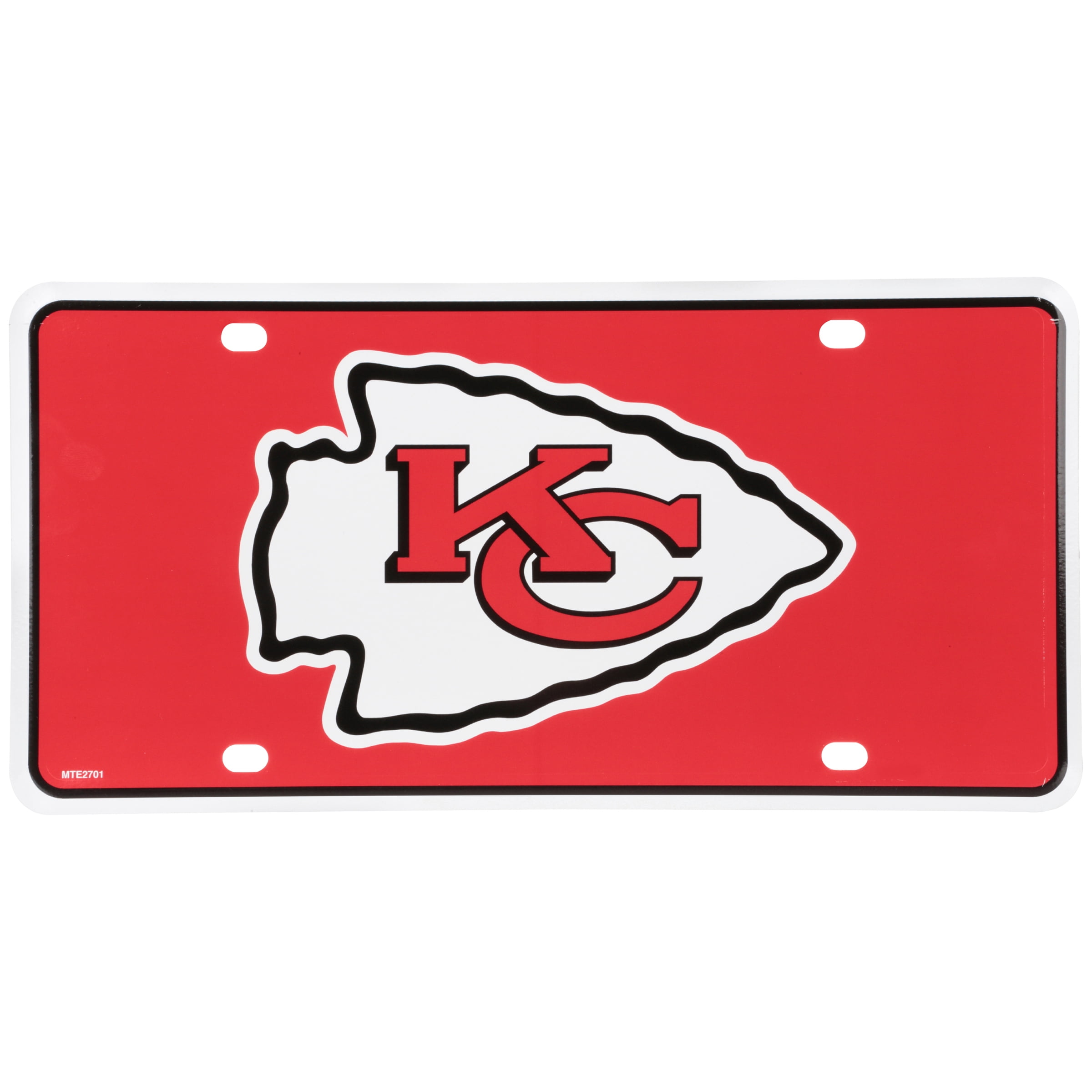 Kansas City Royals Chiefs Red Laser License Plate - Car Accessory, NFL ...