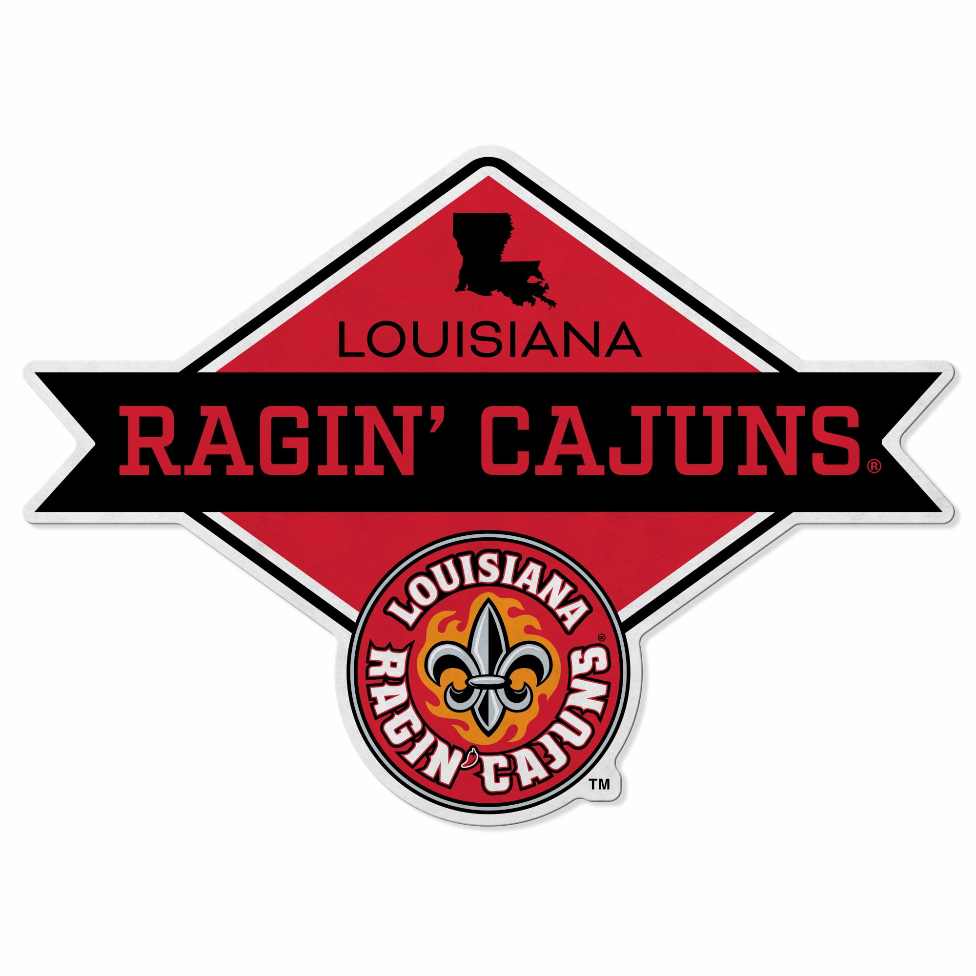 Rico Industries Louisiana-Lafayette Ragin College Logo Shape Cut ...