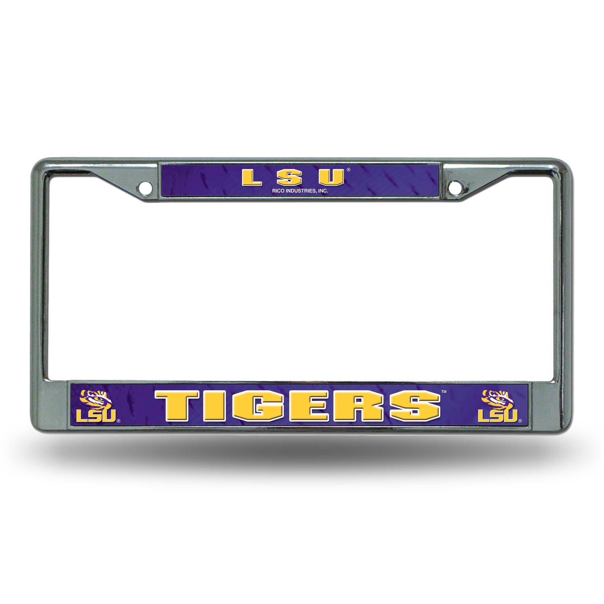 Rico Industries NCAA LSU Tigers Standard 12" x 6" Chrome Frame With ...
