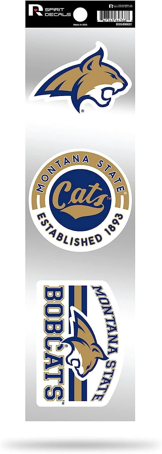 Rico Industries NCAA Montana State Bobcats 3-Piece Retro Spirit Decals ...