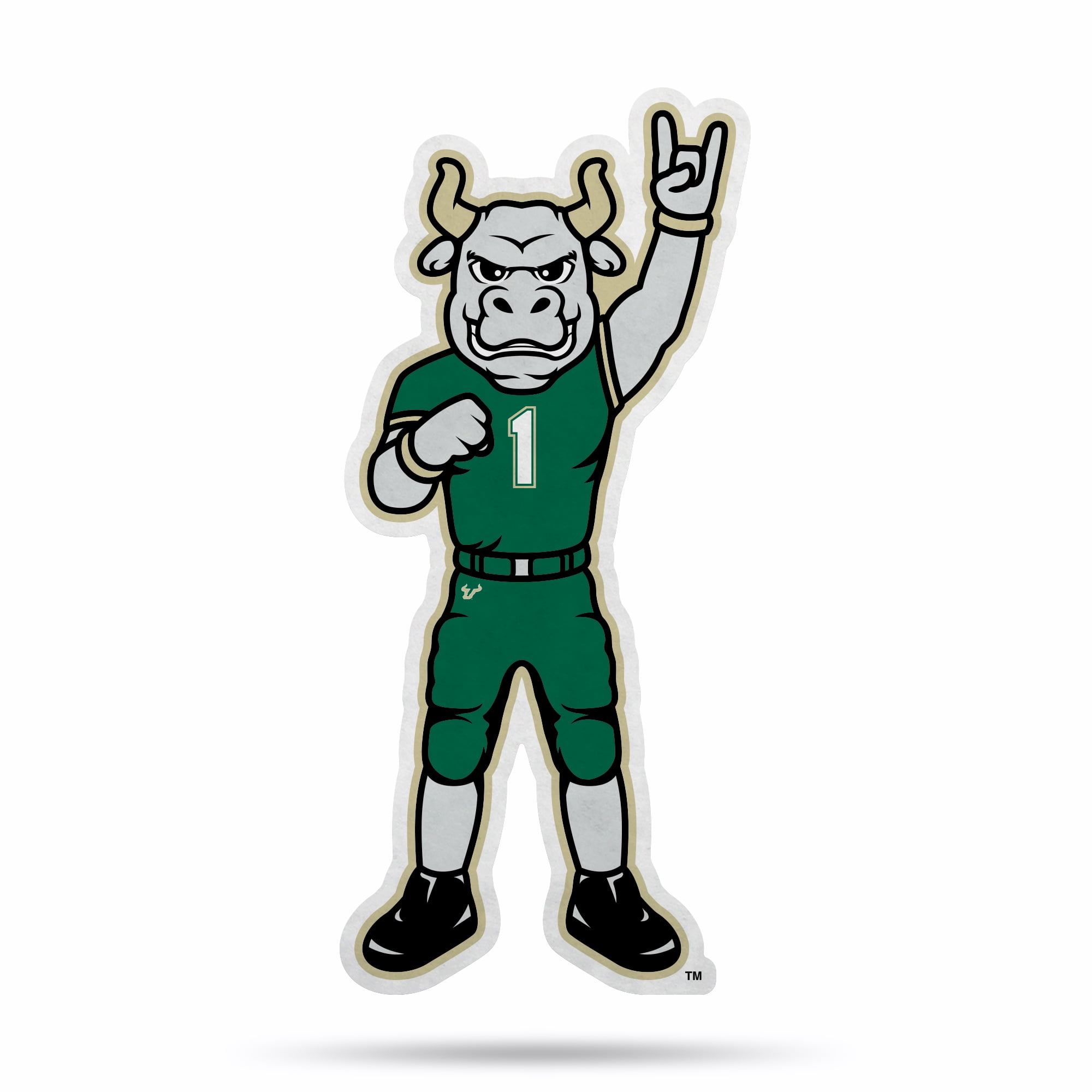 Rico Industries NCAA South Florida Bulls Mascot Shape Cut Pennant ...
