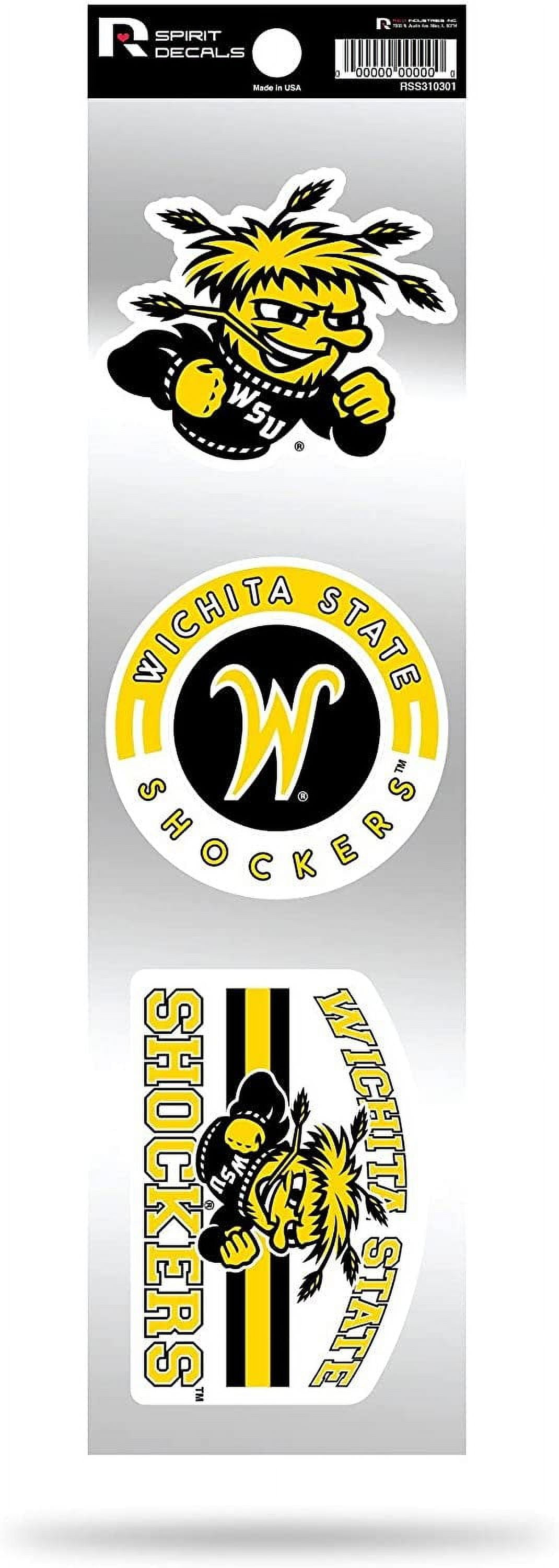 Rico Industries NCAA Wichita State Shockers 3-Piece Retro Spirit Decals ...