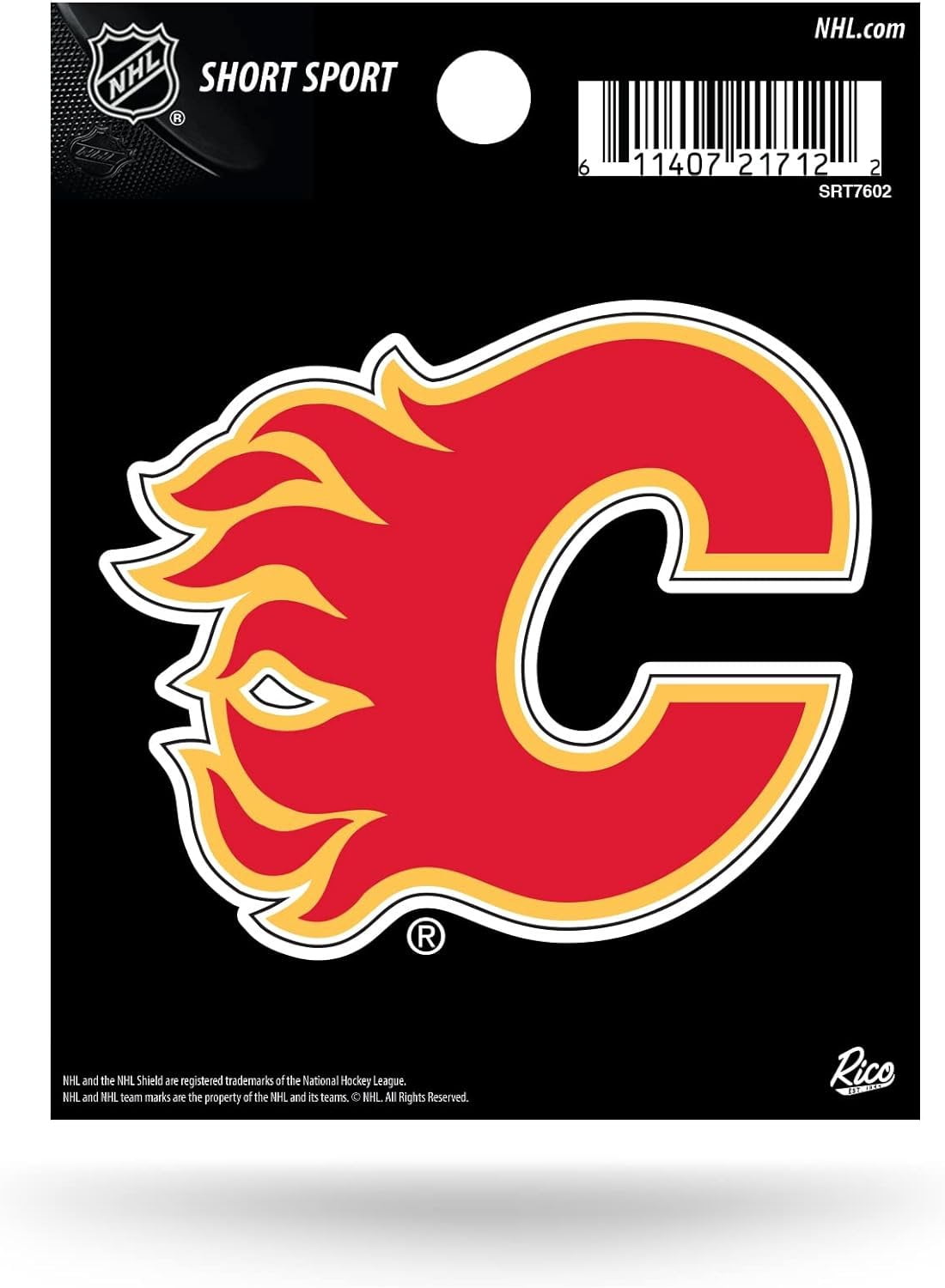 Rico Industries NHL Calgary Flames Die Cut Team Logo Short Sport ...