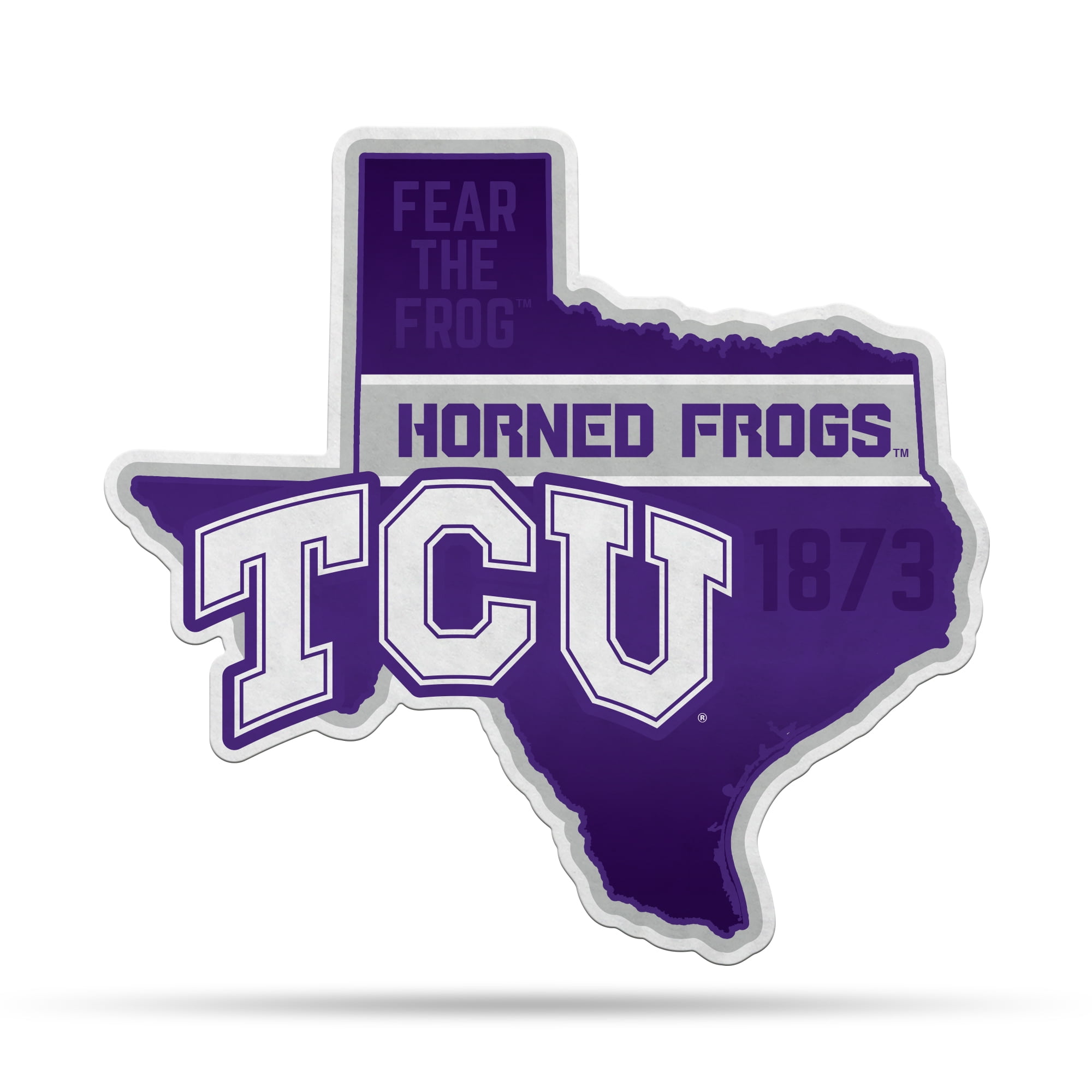 Rico Industries TCU Horned College Classic State Shape Cut Pennant ...