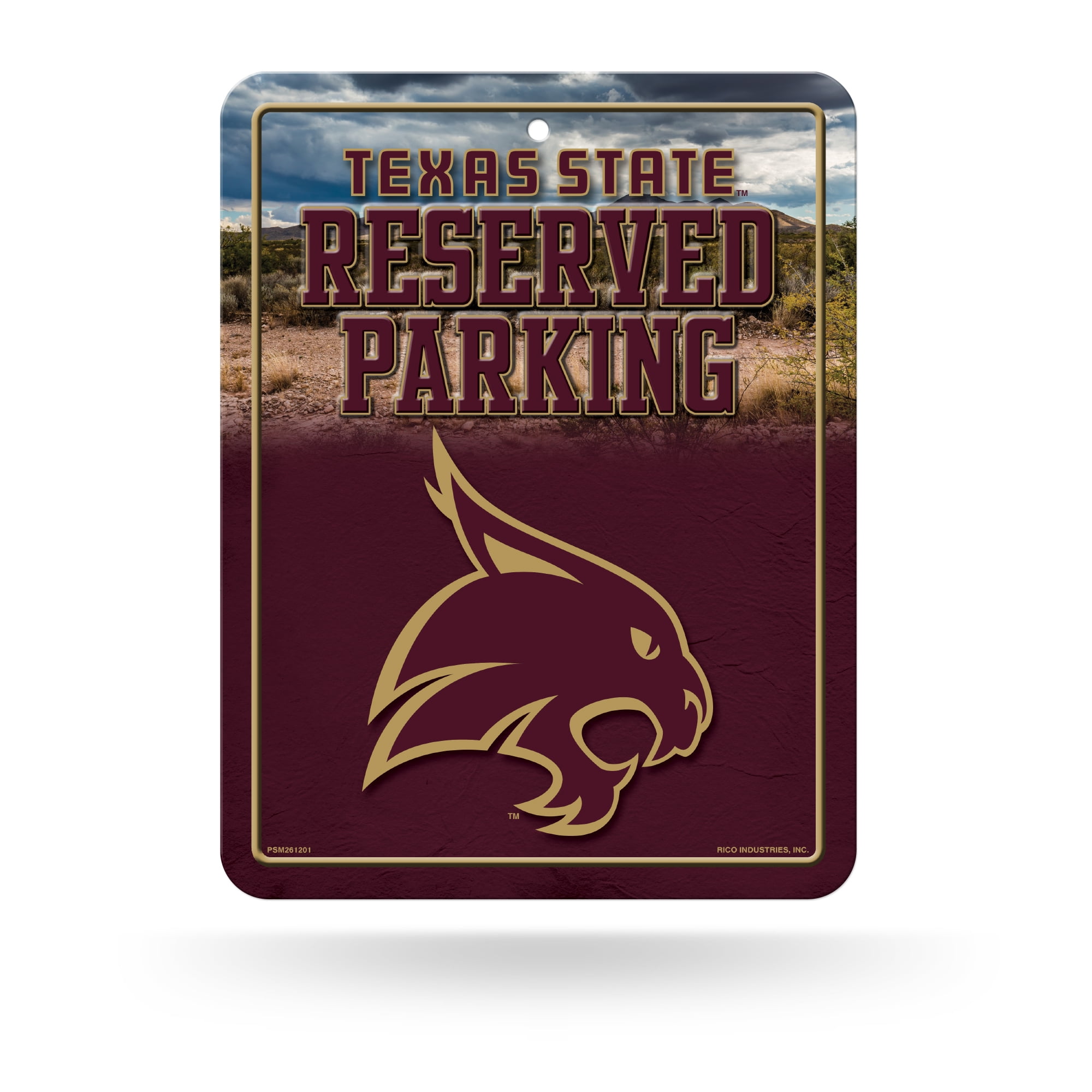 Rico Industries Texas State College 8.5" x 11" Metal Parking Sign ...