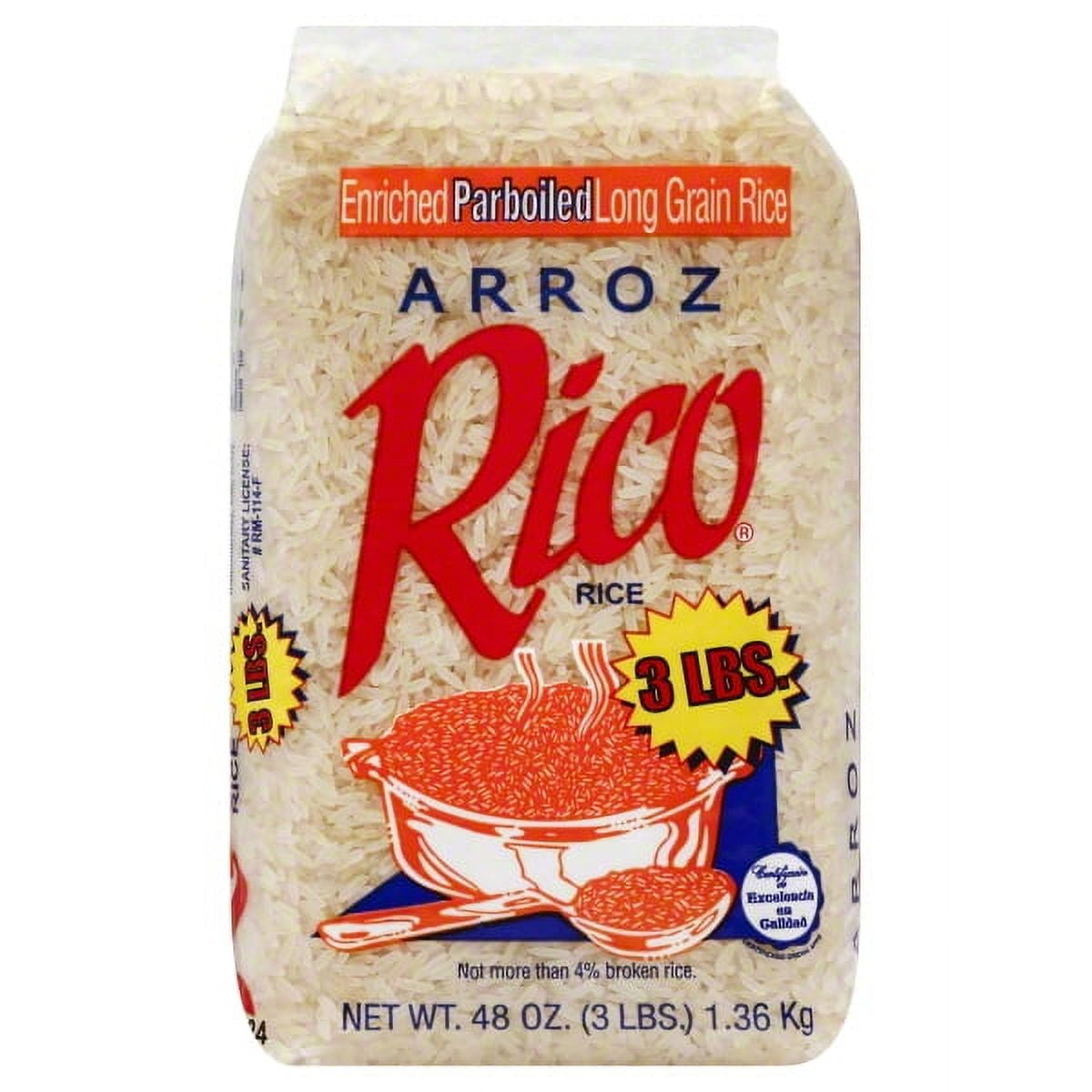 Rico Long Grain Parboiled Rico Rice, 3LBS - Walmart.com