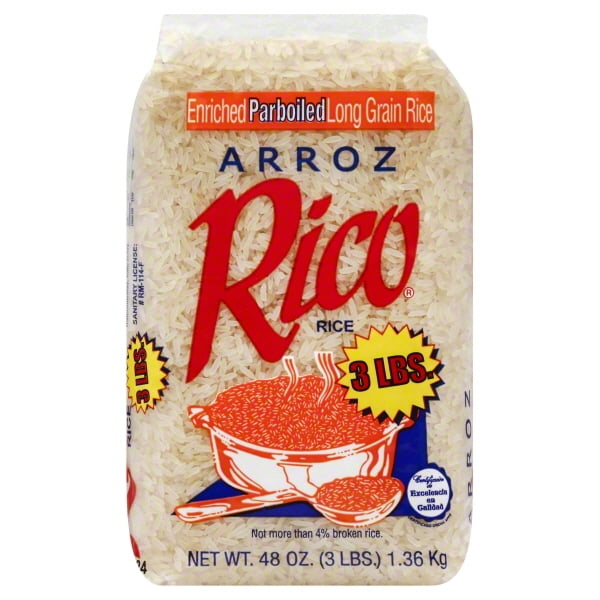 Rico Long Grain Parboiled Rico Rice, 3LBS - Walmart.com