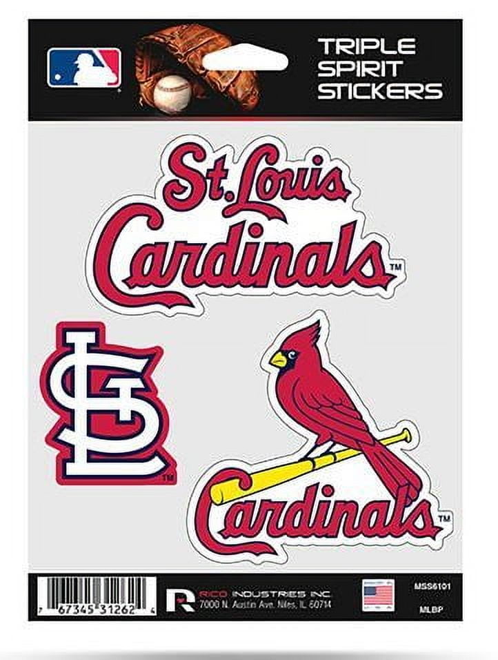 Rico MLB St. Louis Cardinals Triple Spirit Stickers 3 Pack Team Decals ...