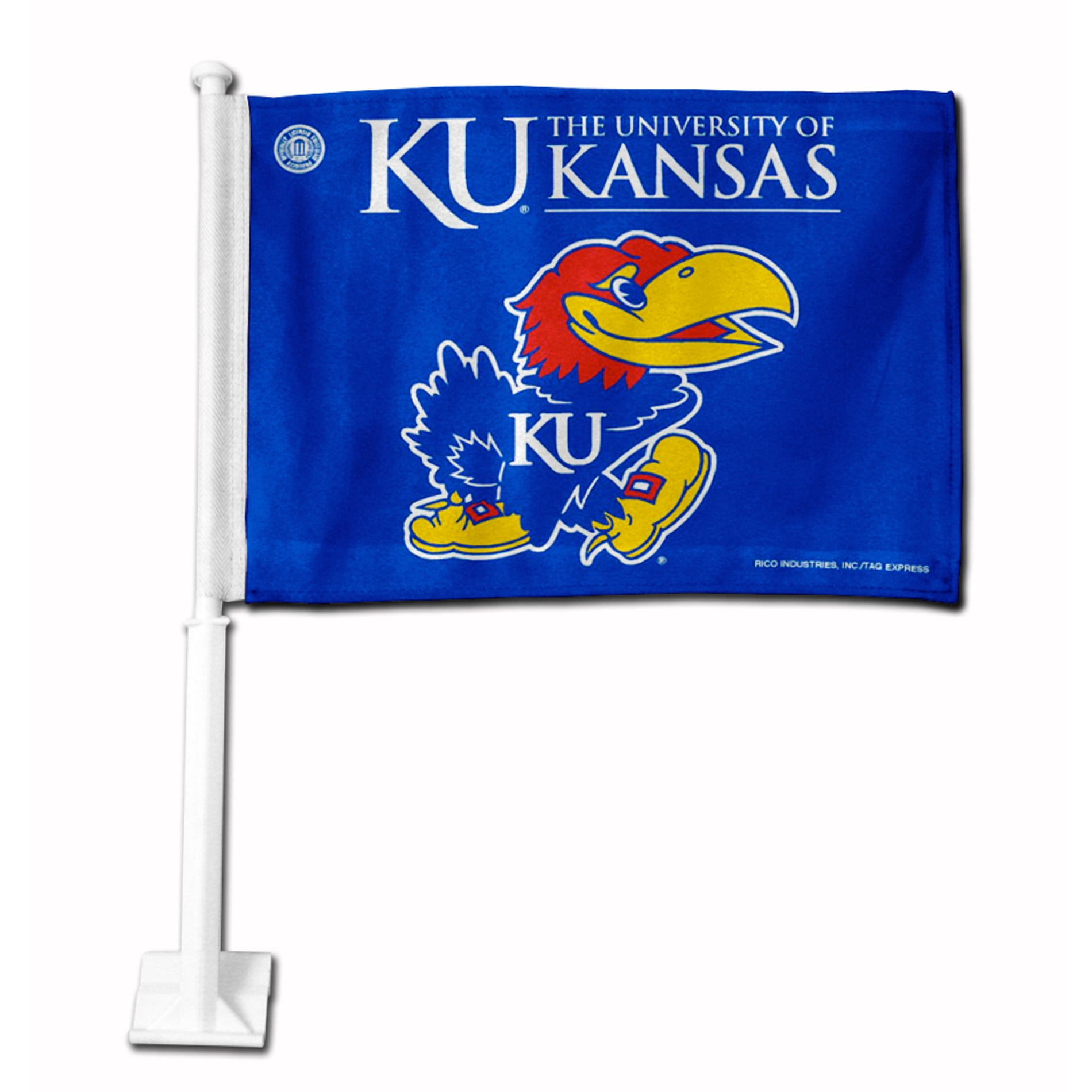 Rico - NCAA Car Flag Style 1, University of Kansas Jayhawks - Walmart.com