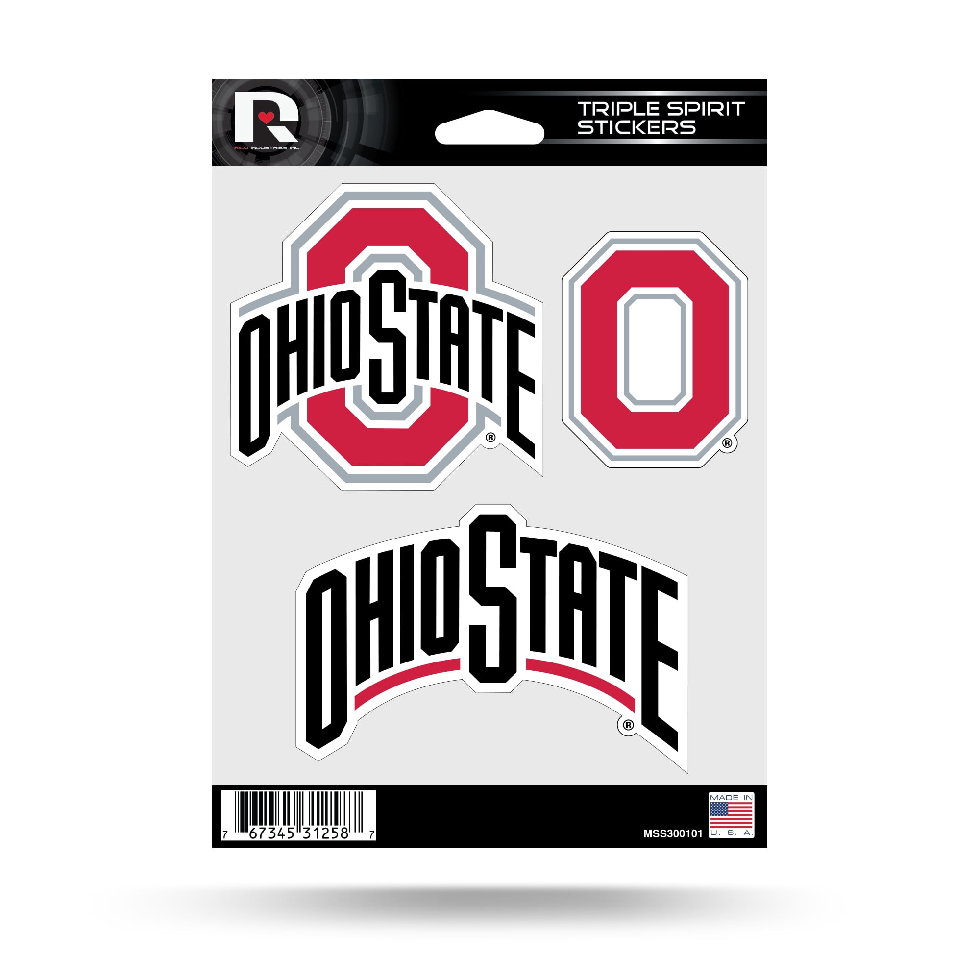 OHIO STATE TRIPLE SPIRIT STICKERS - Walmart.com