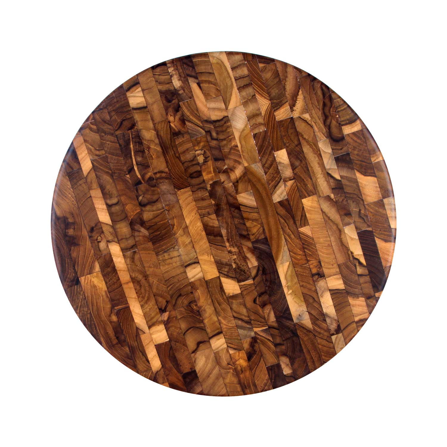Rico & Plato Cilantro Circular End Grain Teak Butcher Block | 15 3/4" L ...
