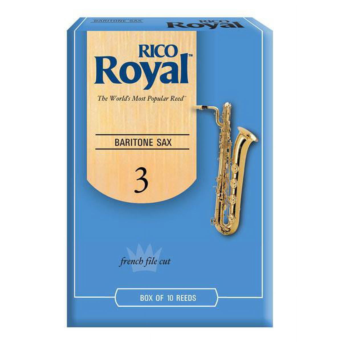 Rico Royal Baritone Saxophone Reeds, Box of 10 Strength 4 - Walmart ...