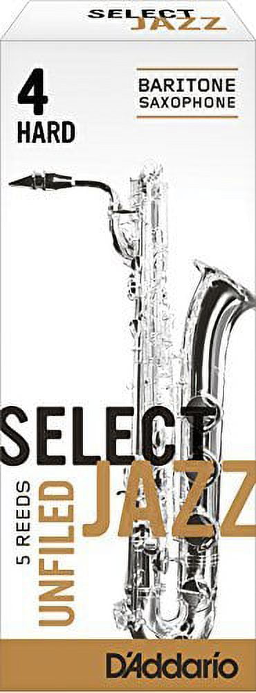 Rico Select Jazz Baritone Saxophone Reeds, Unfiled, Strength 4 Strength ...