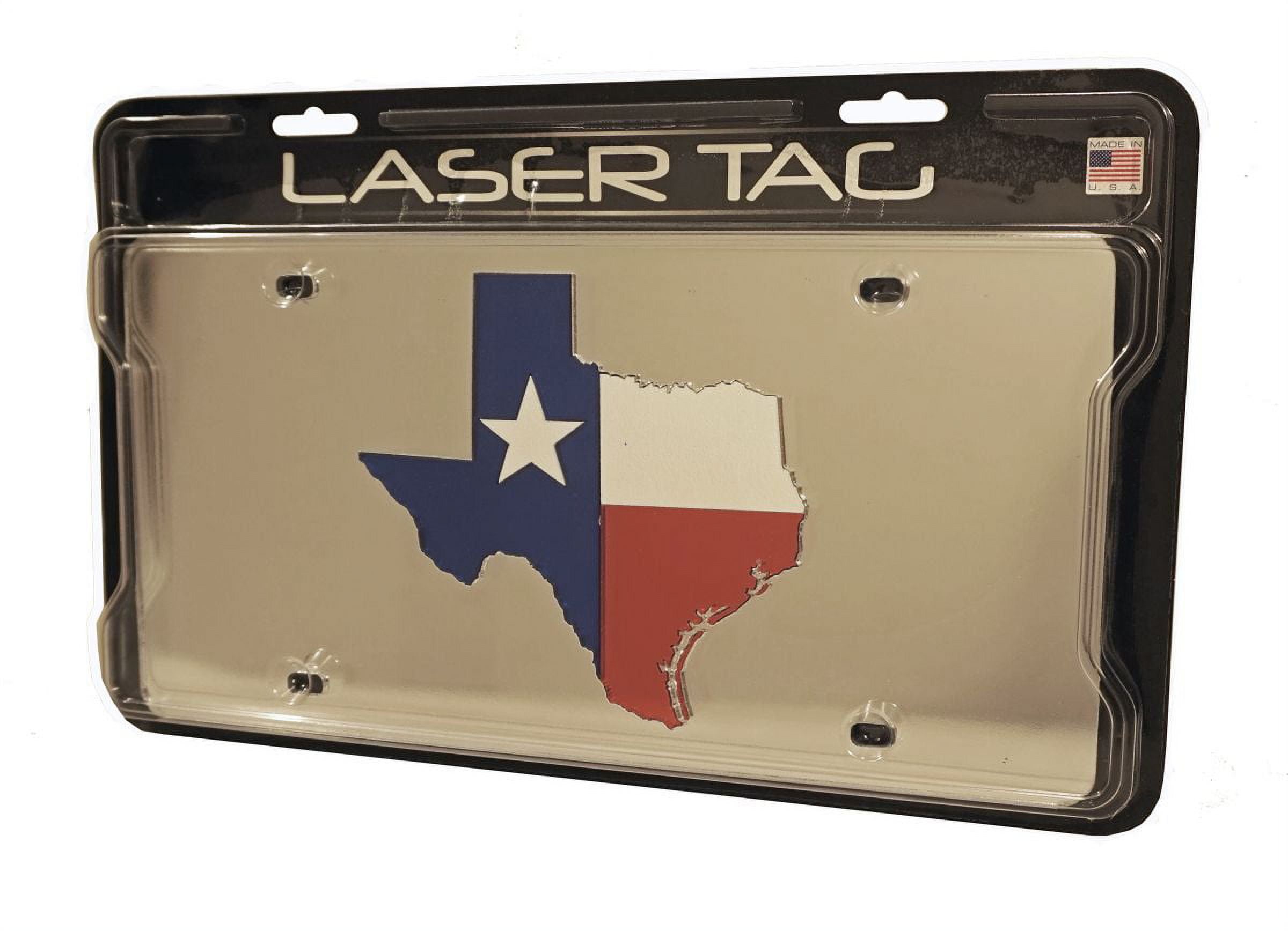 Rico Texas State Flag Mirrored Laser Cut License Plate Auto Tag ...