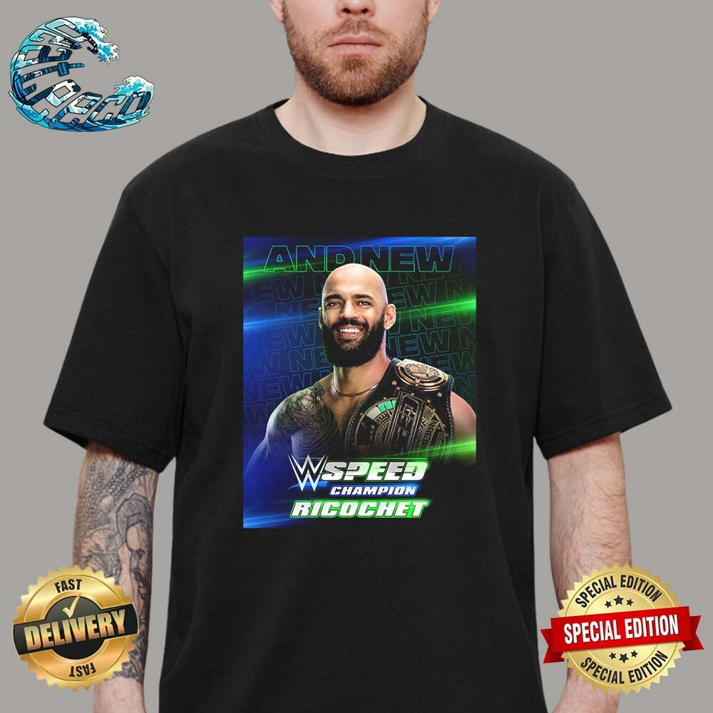 Ricochet Becomes The First Ever Wwe Speed Champion T-Shirt - Walmart.com