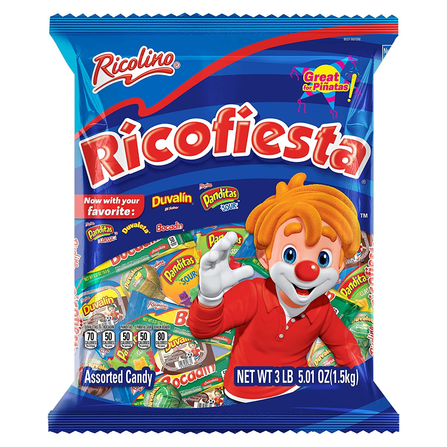 Ricofiesta Party Pack - Assorted Hispanic Candy, Perfect for Piñatas ...
