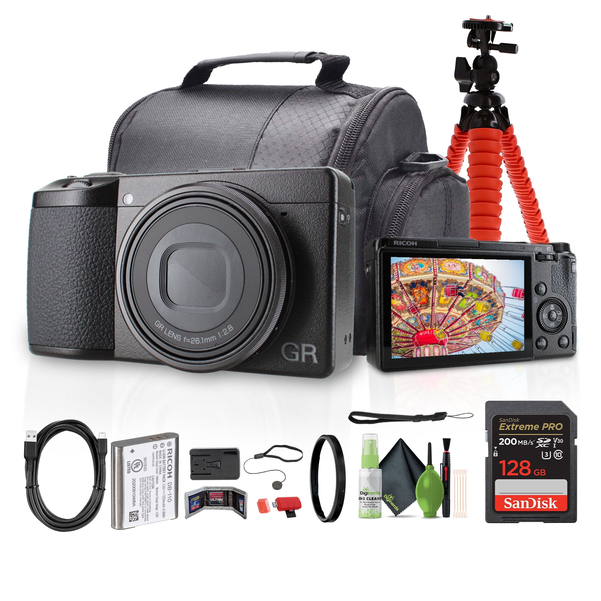 Ricoh GR IIIx Compact Portable Digital Camera + 64GB Memory Card ...
