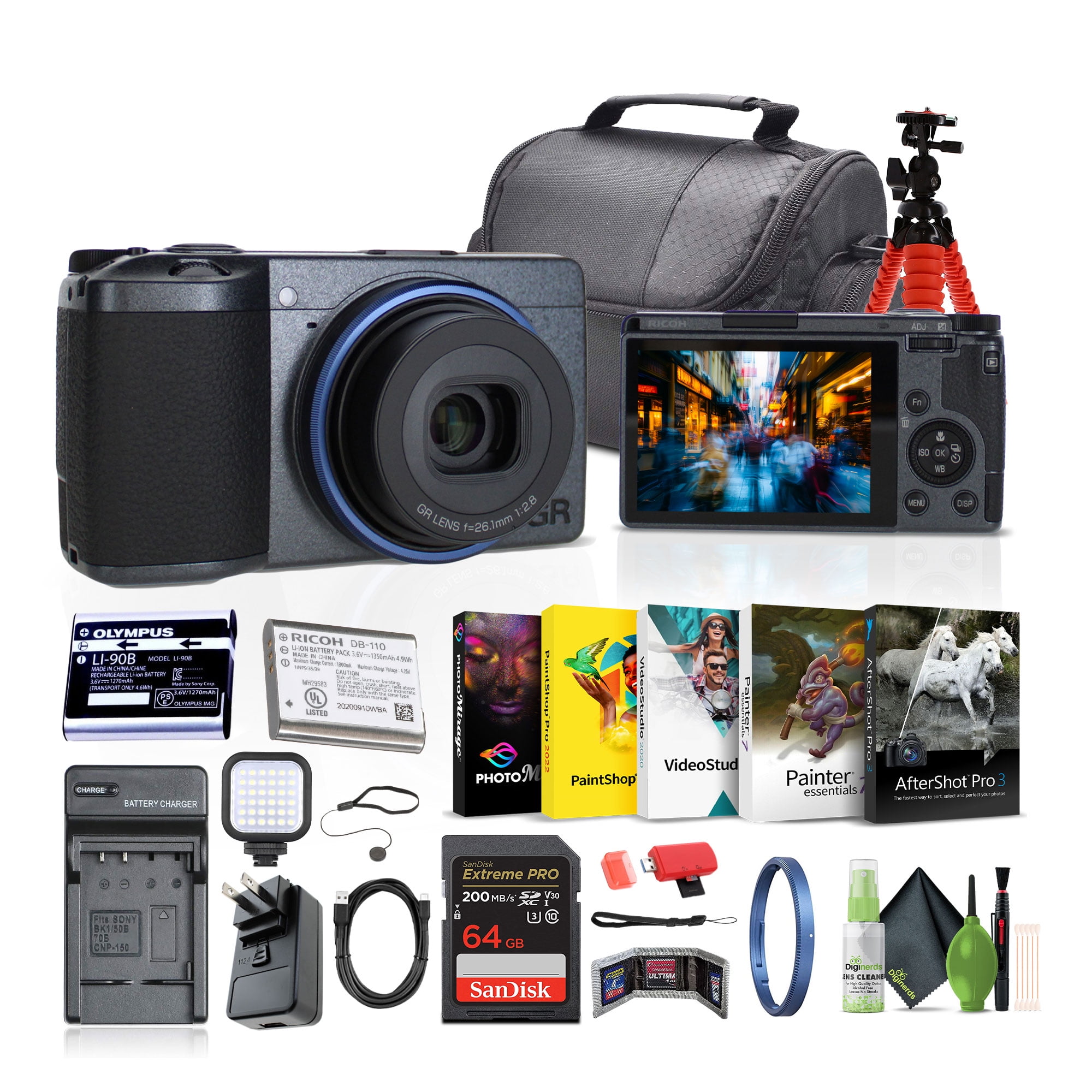 Ricoh GR IIIx Urban Edition Compact Portable Digital Camera + 64GB ...