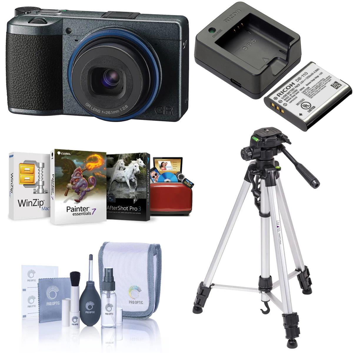 Ricoh GR IIIx Urban Edition Digital Camera, Bundle with Extra Battery ...