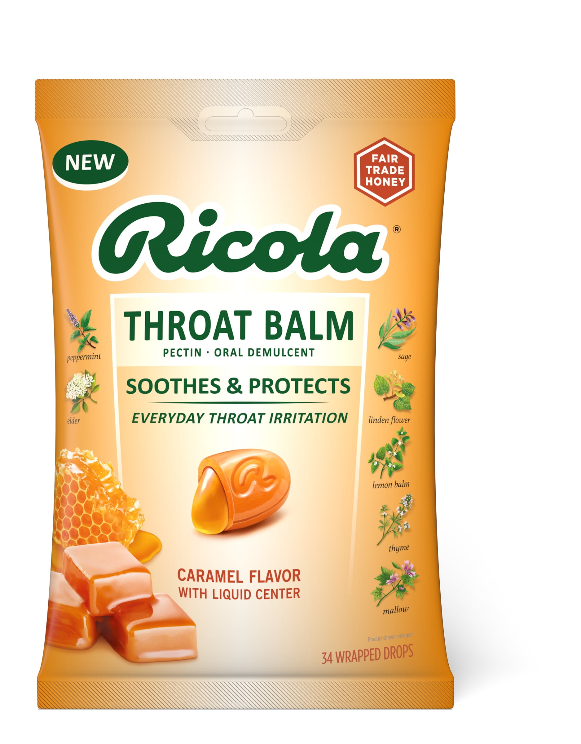 Ricola Caramel Throat Balm 34 ct - Walmart.com