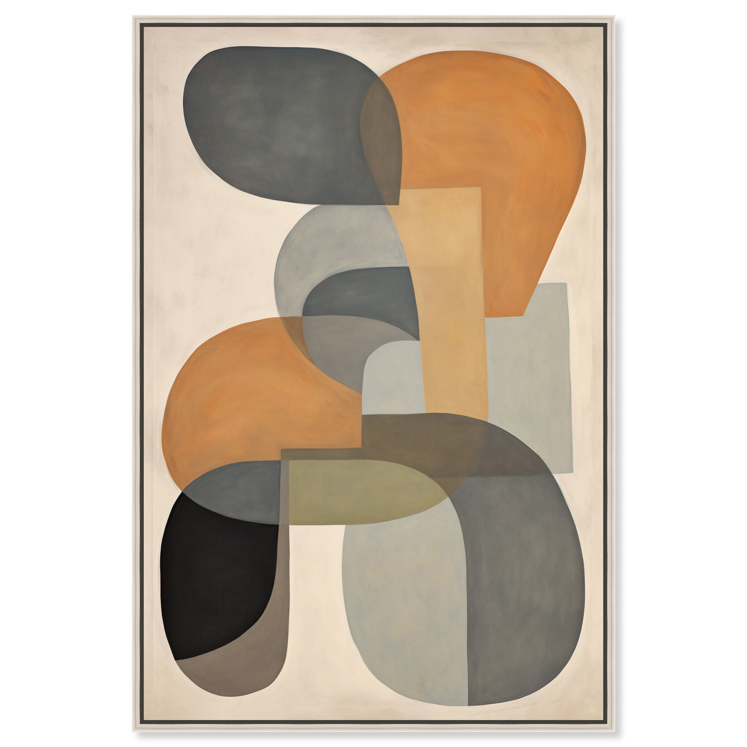 Ricole Modern Abstract Geometric Canvas Wall Art by Art Remedy, Silver ...