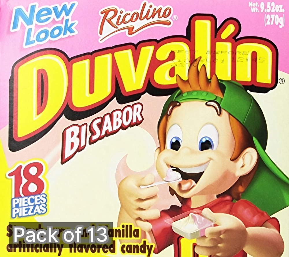 Ricolino Duvalin Bi Sabor Strawberry and Vanilla Candy Cups 18-Count ...